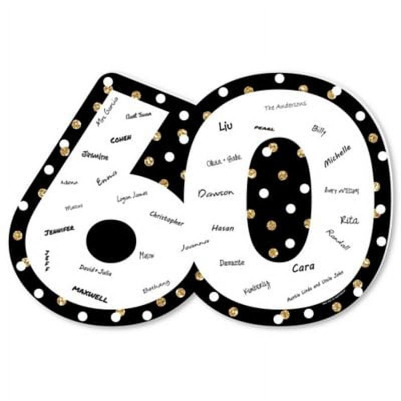 Big Dot Of Happiness Adult 60th Birthday Gold Guest Book Sign