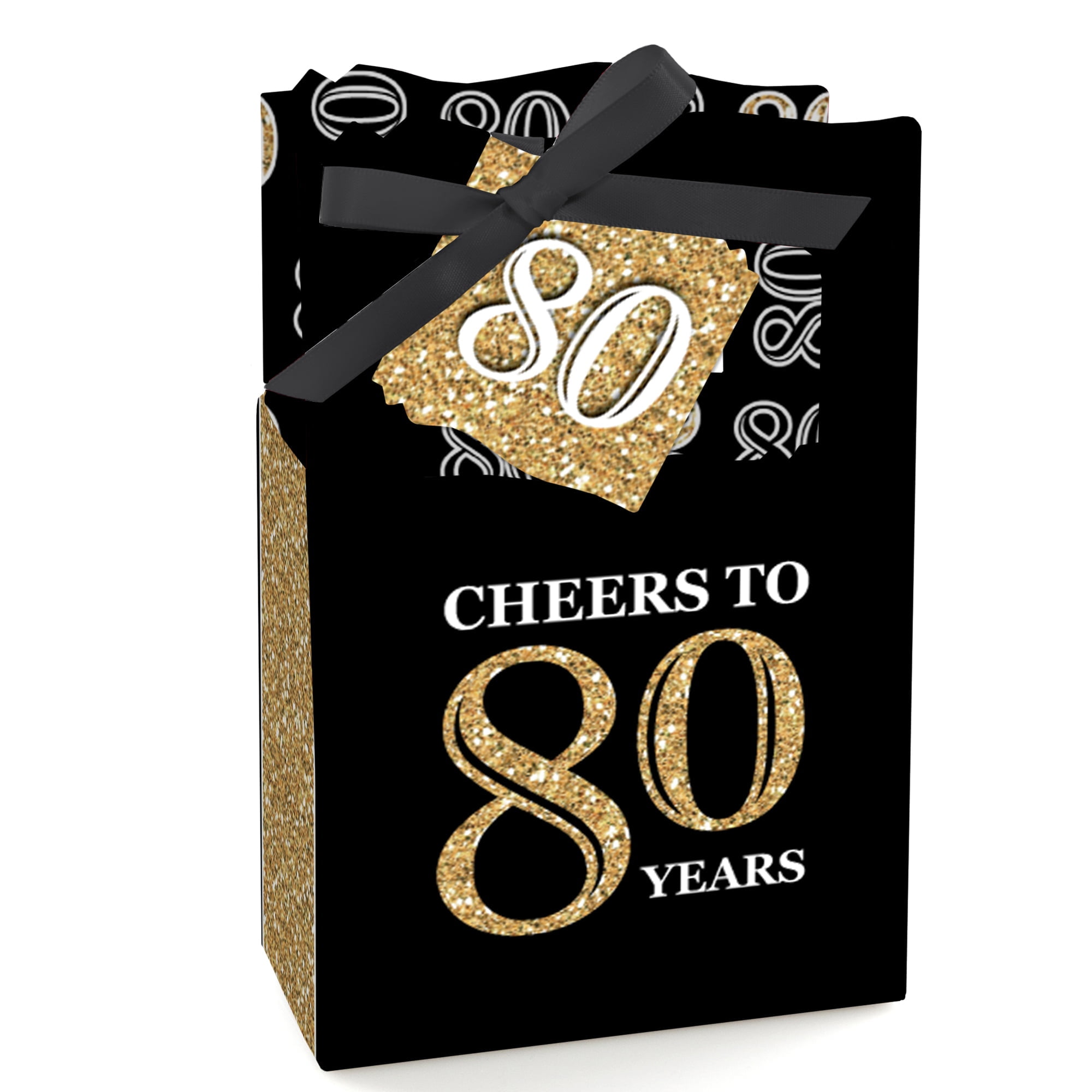 Big Dot of Happiness Adult 80th Birthday - Gold - Birthday Party Favor ...