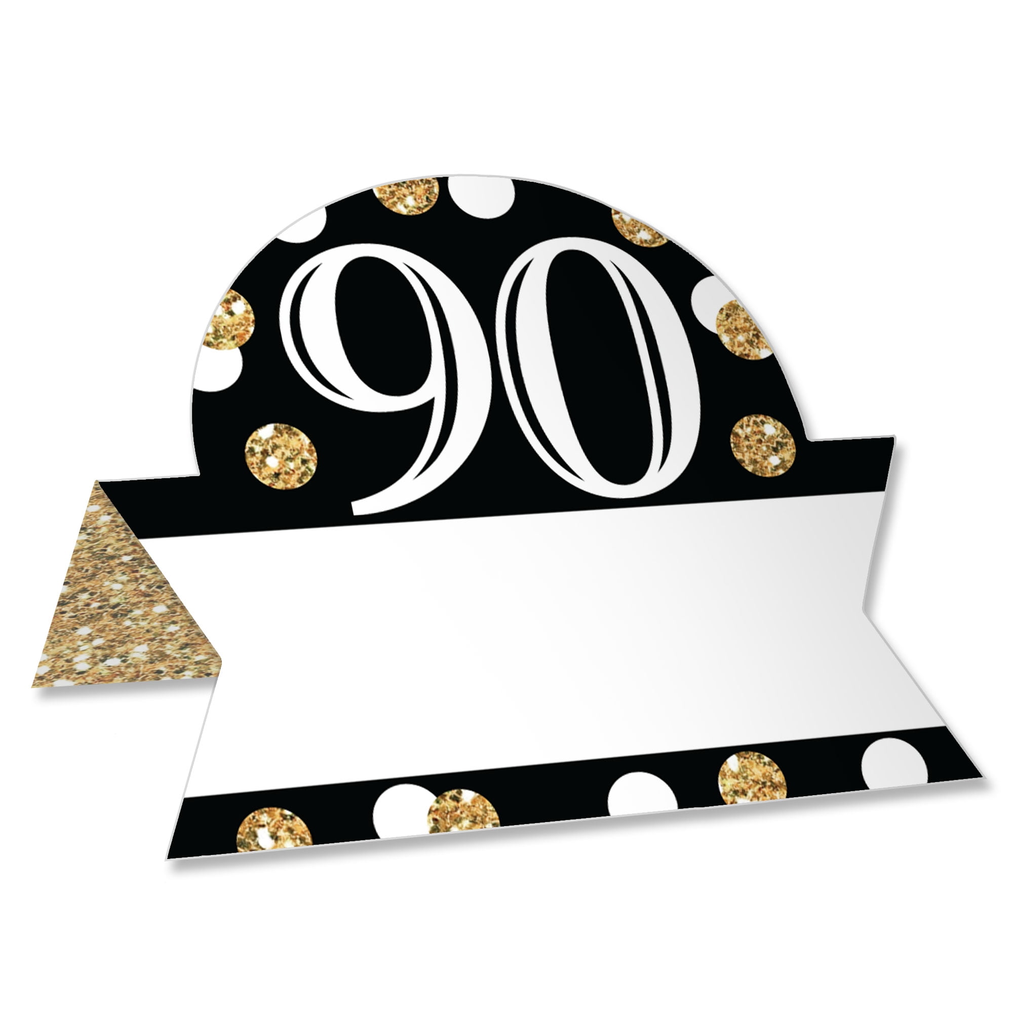 Big Dot of Happiness Adult 90th Birthday - Gold - Birthday Party Tent ...