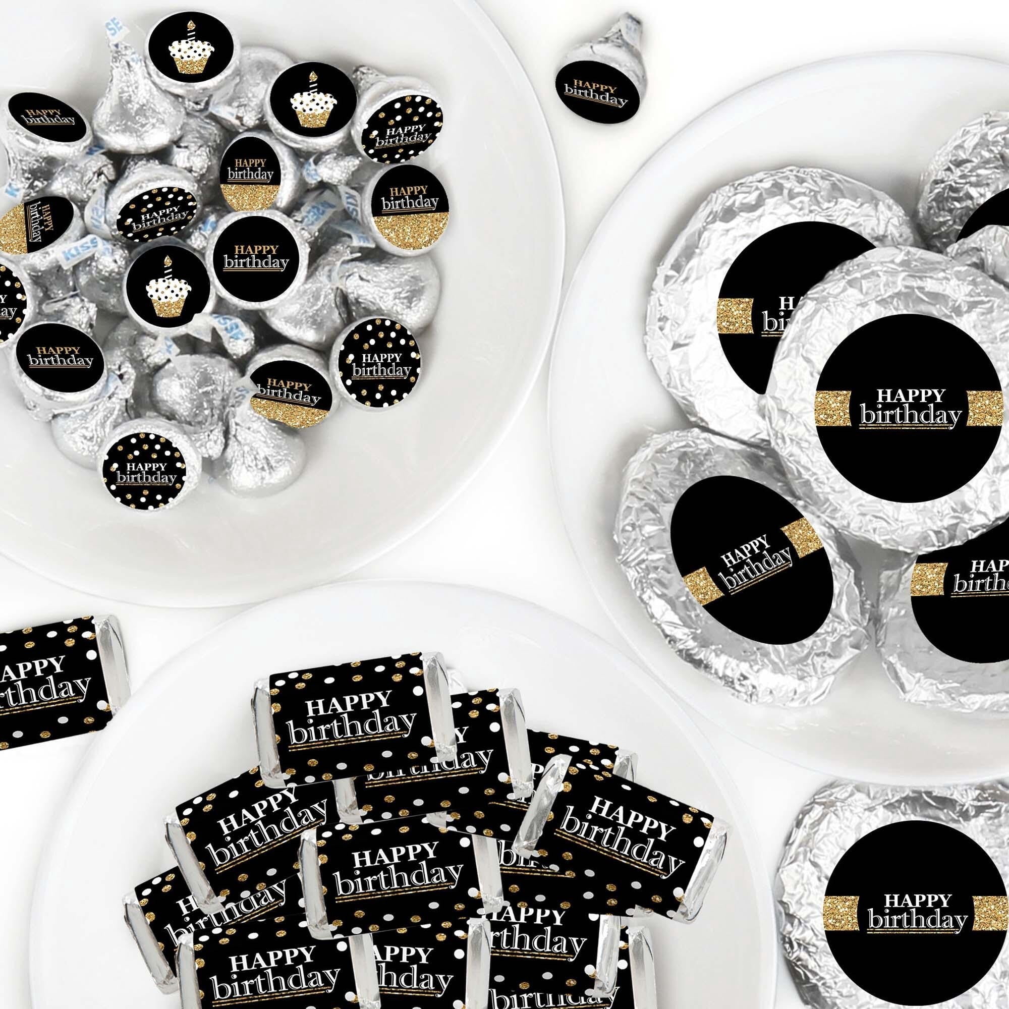 Big Dot of Happiness Adult Happy Birthday - Gold - Birthday Party Candy ...