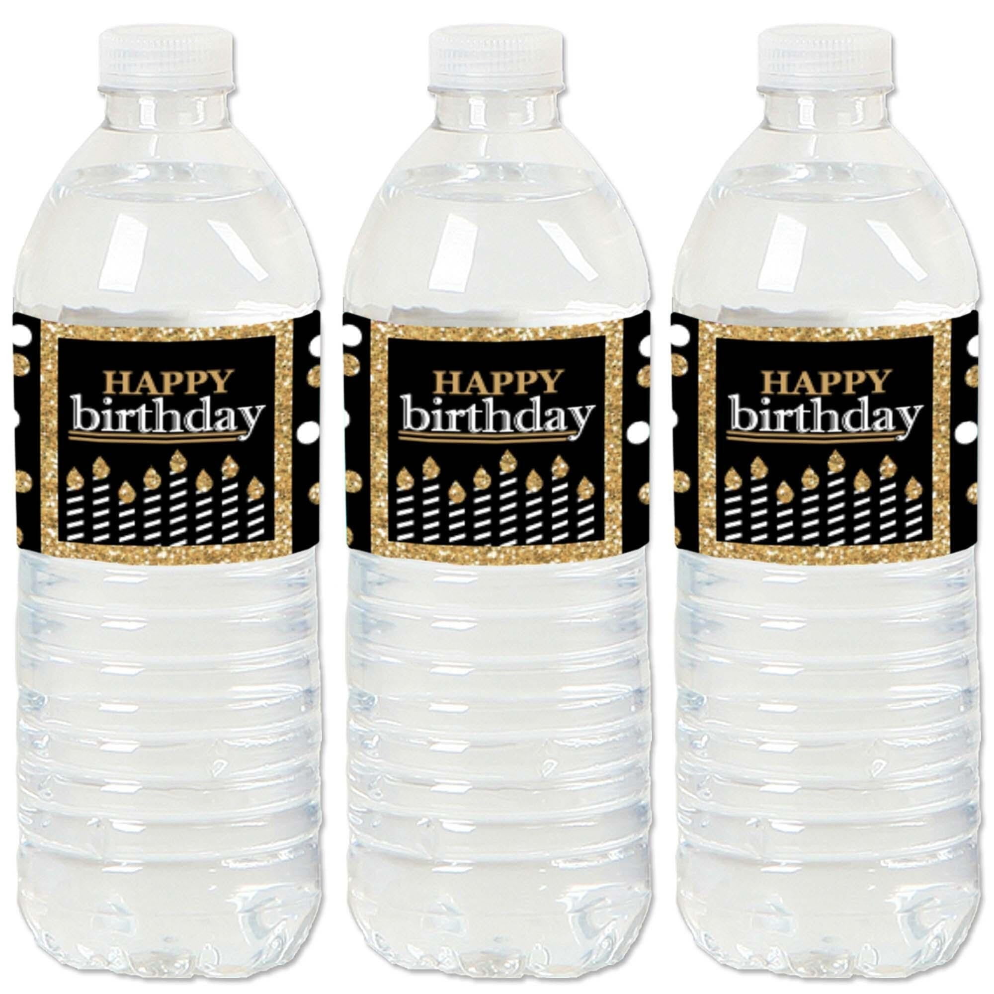 Big Dot of Happiness Adult Happy Birthday - Gold - Birthday Party Water ...