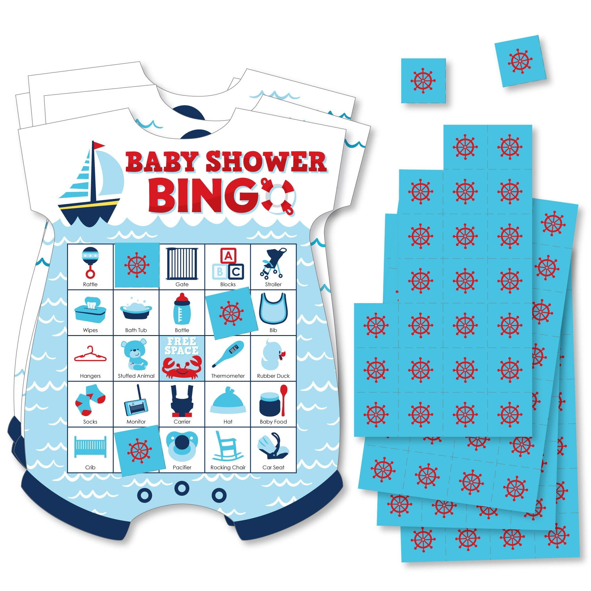 Big Dot of Happiness Ahoy It's a Boy - Picture Bingo Cards and Markers ...