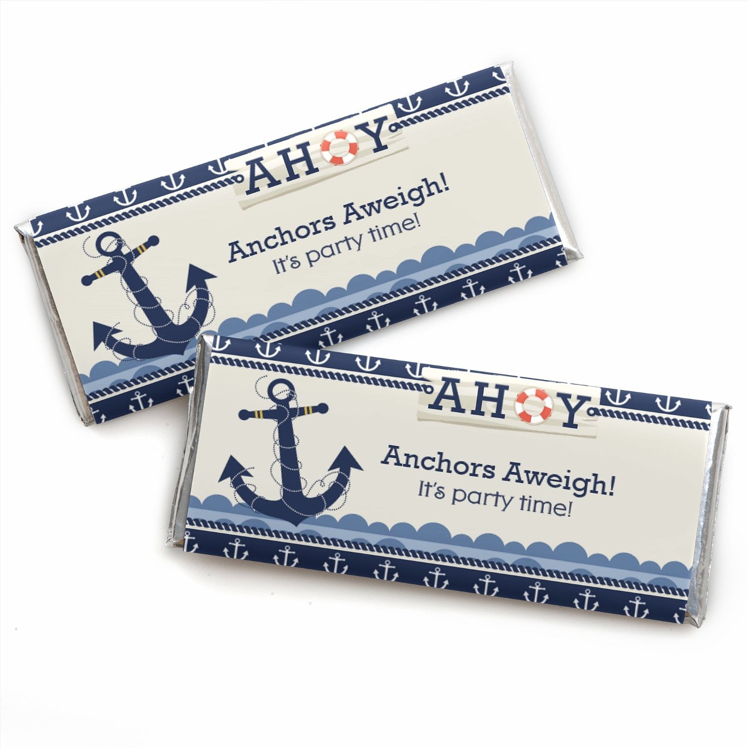 Big Dot of Happiness Ahoy - Nautical - Candy Bar Wrappers Baby Shower ...