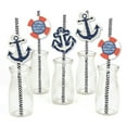 Big Dot of Happiness Ahoy - Nautical Paper Straw Decor - Baby Shower or ...