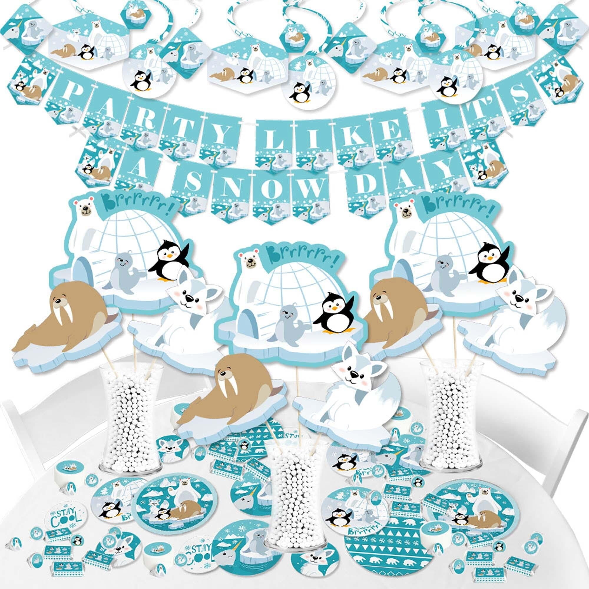 Big Dot of Happiness Arctic Polar Animals - Winter Baby Shower or ...