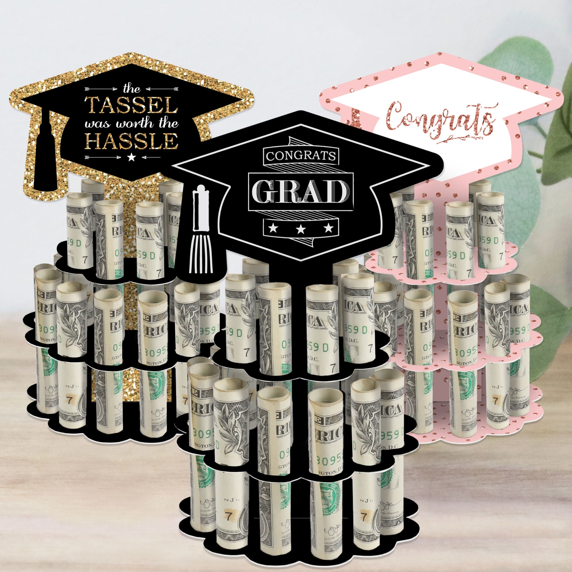 Big Dot of Happiness Assorted Grad - DIY Graduation Party Money Holder ...