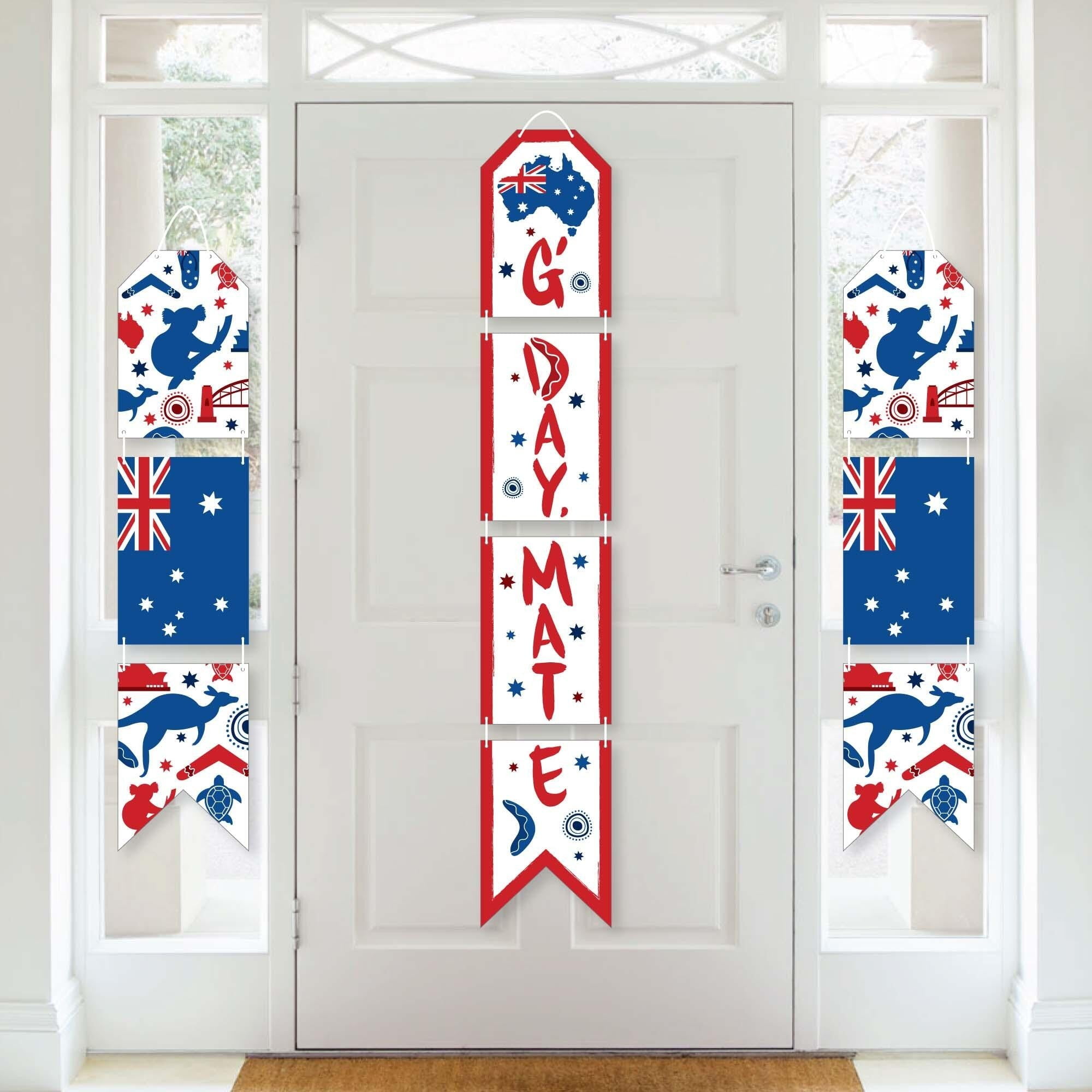 Big Dot of Happiness Australia Day - Hanging Vertical Paper Door ...