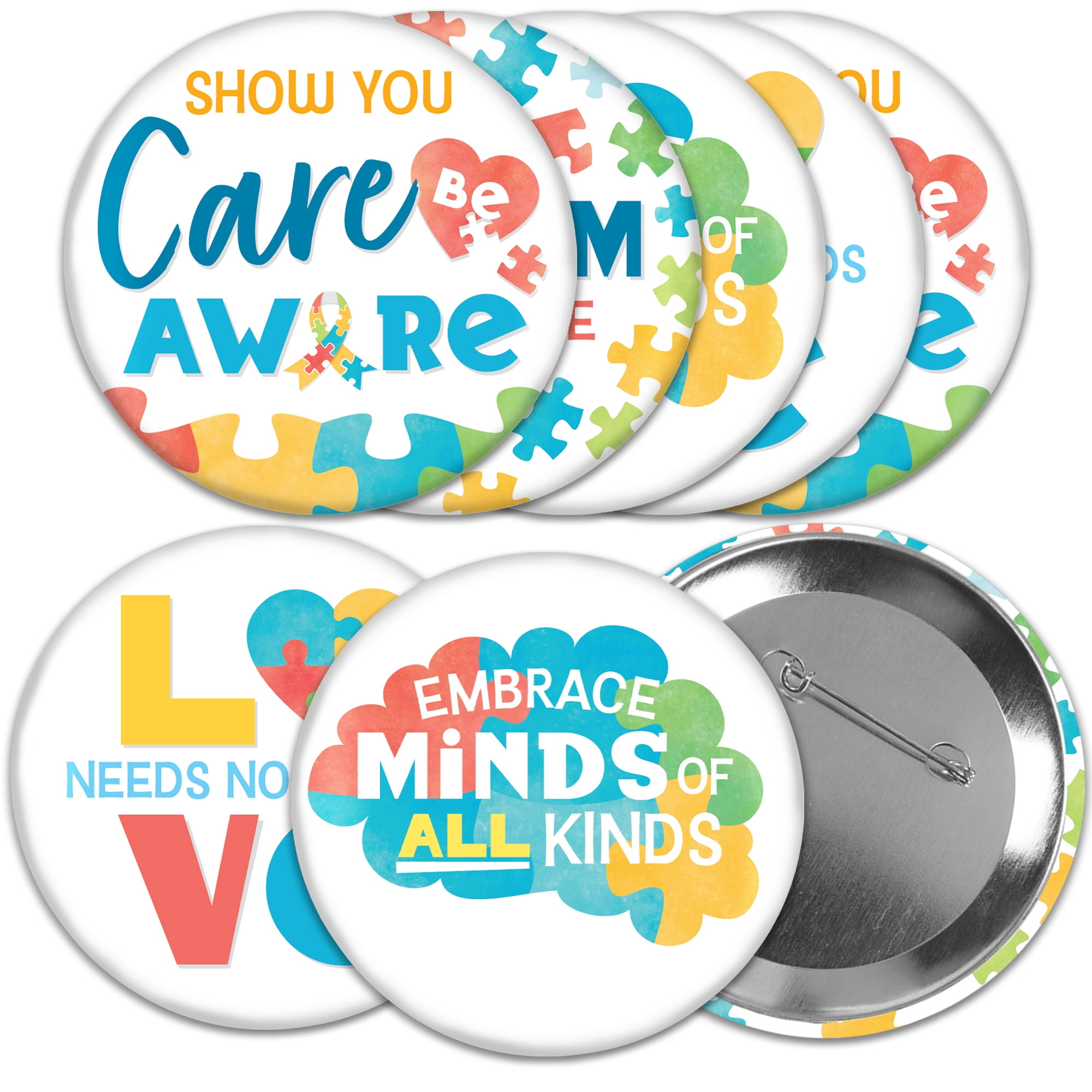 Big Dot of Happiness Autism Acceptance Buttons - Awareness Badge - 3 ...