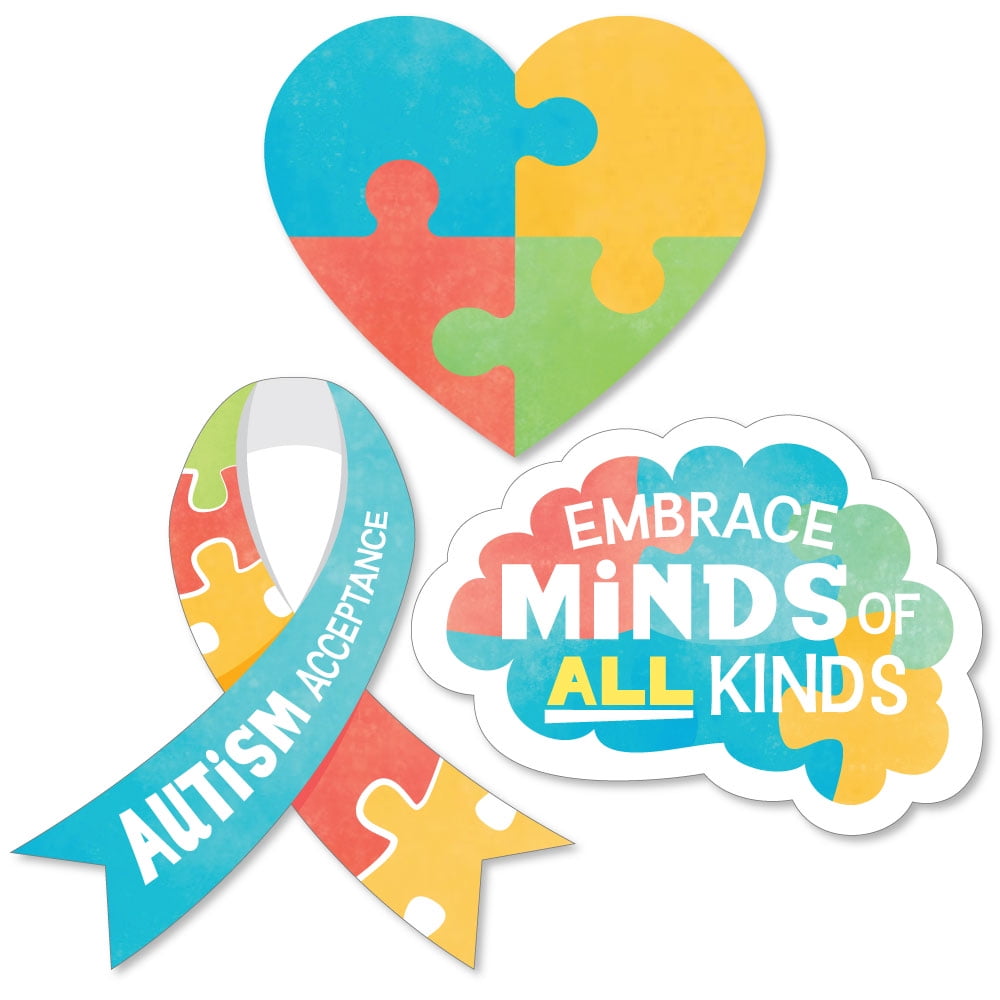 Big Dot of Happiness Autism Acceptance Decor - Small DIY Awareness ...