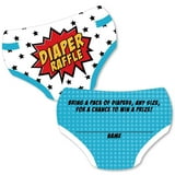 Big Dot of Happiness Bam Superhero - Diaper Shaped Raffle Ticket ...