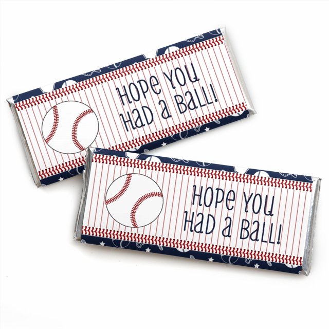 Big Dot of Happiness Batter Up - Baseball - Candy Bar Wrappers Birthday ...