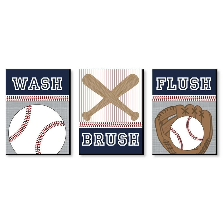 Baseball Themed Bathroom Set