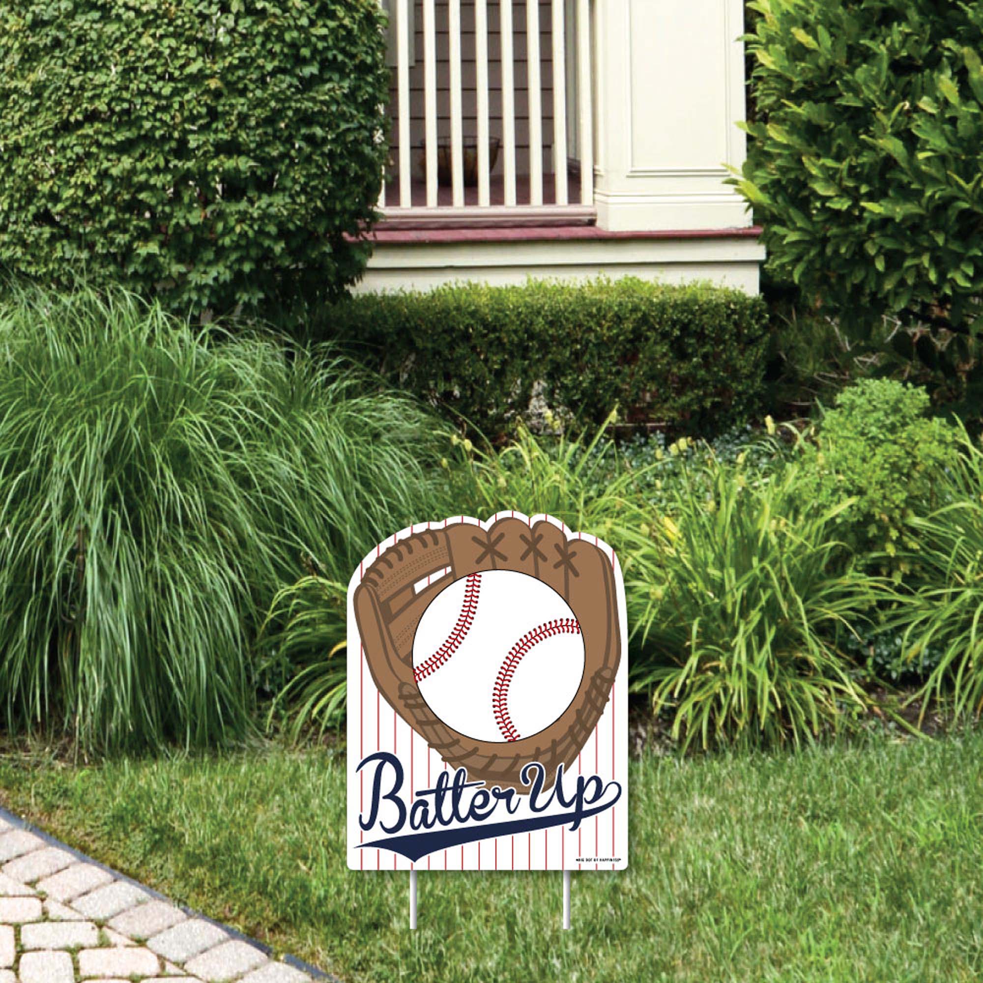 Big Dot of Happiness Batter Up - Baseball - Outdoor Lawn Sign - Baby ...