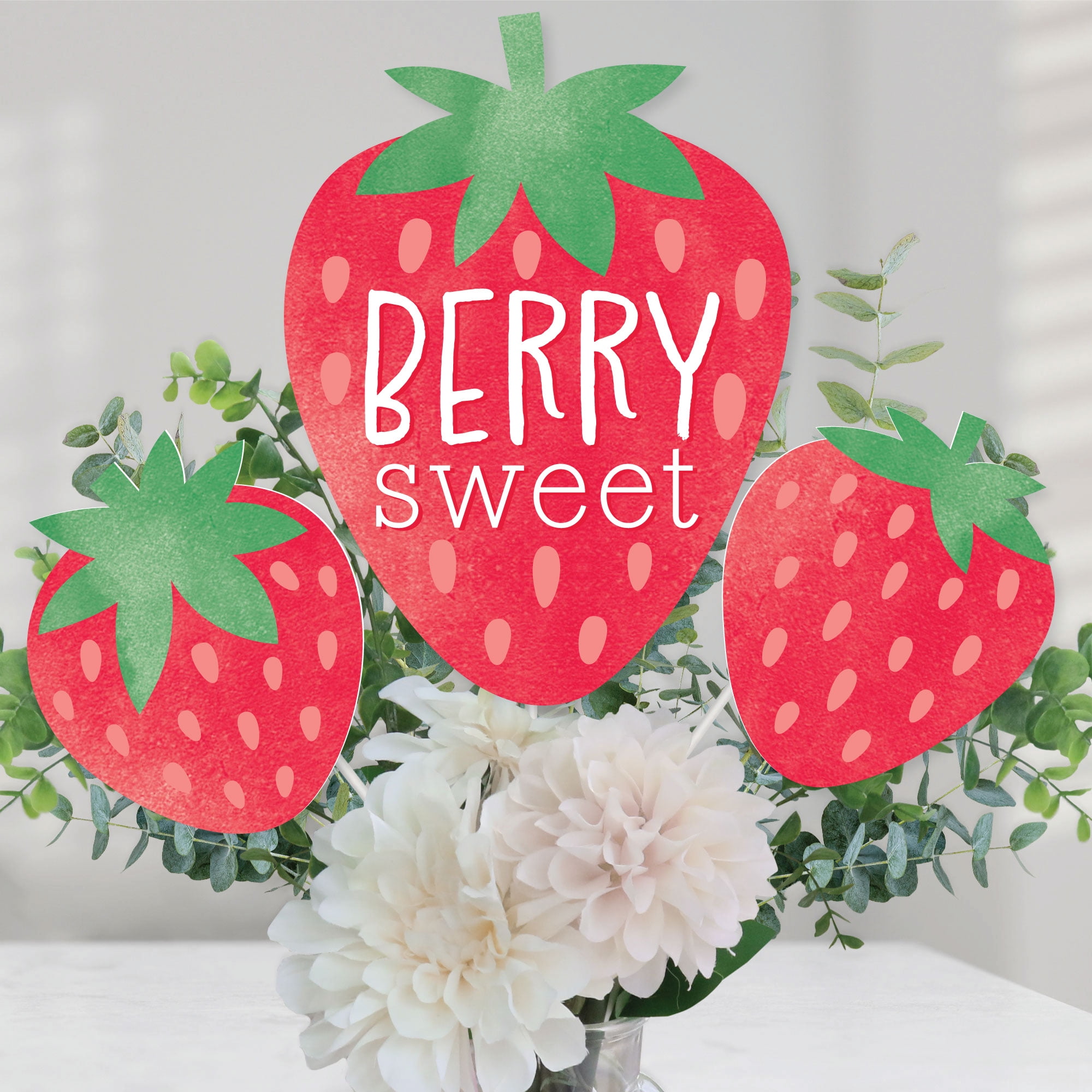 Big Dot of Happiness Berry Sweet Strawberry - Fruit Themed Party Decor ...