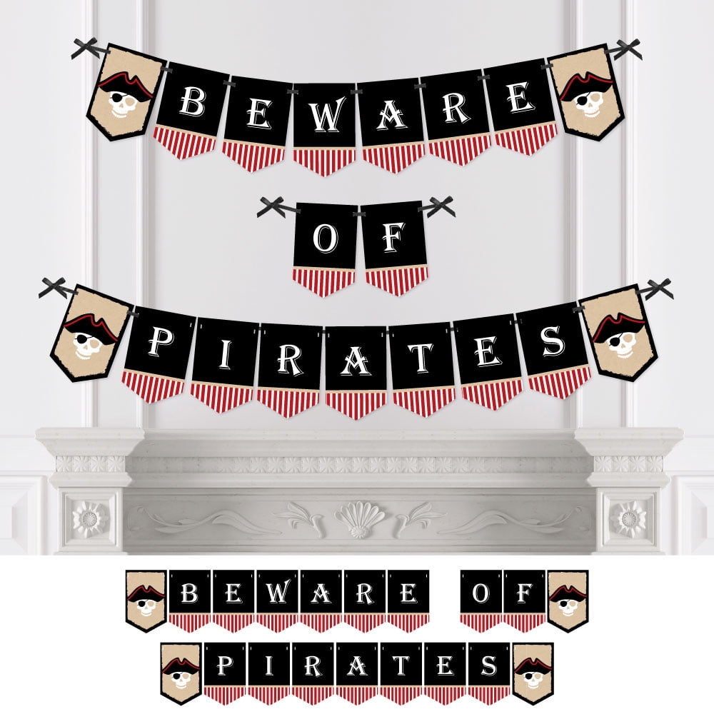 Big Dot Of Happiness Beware Of Pirates Pirate Themed Party Bunting