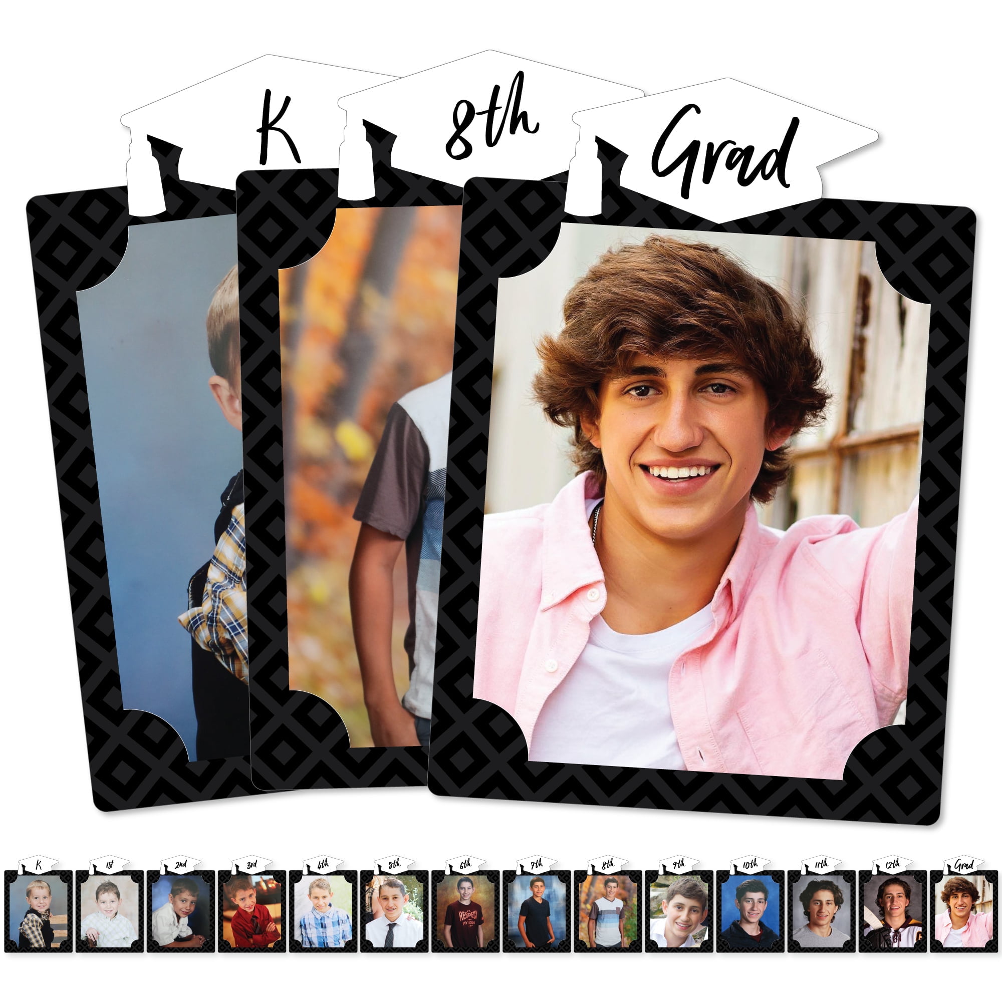 Big Dot of Happiness Black & White Decorations, DIY Grad Photo Party, K ...