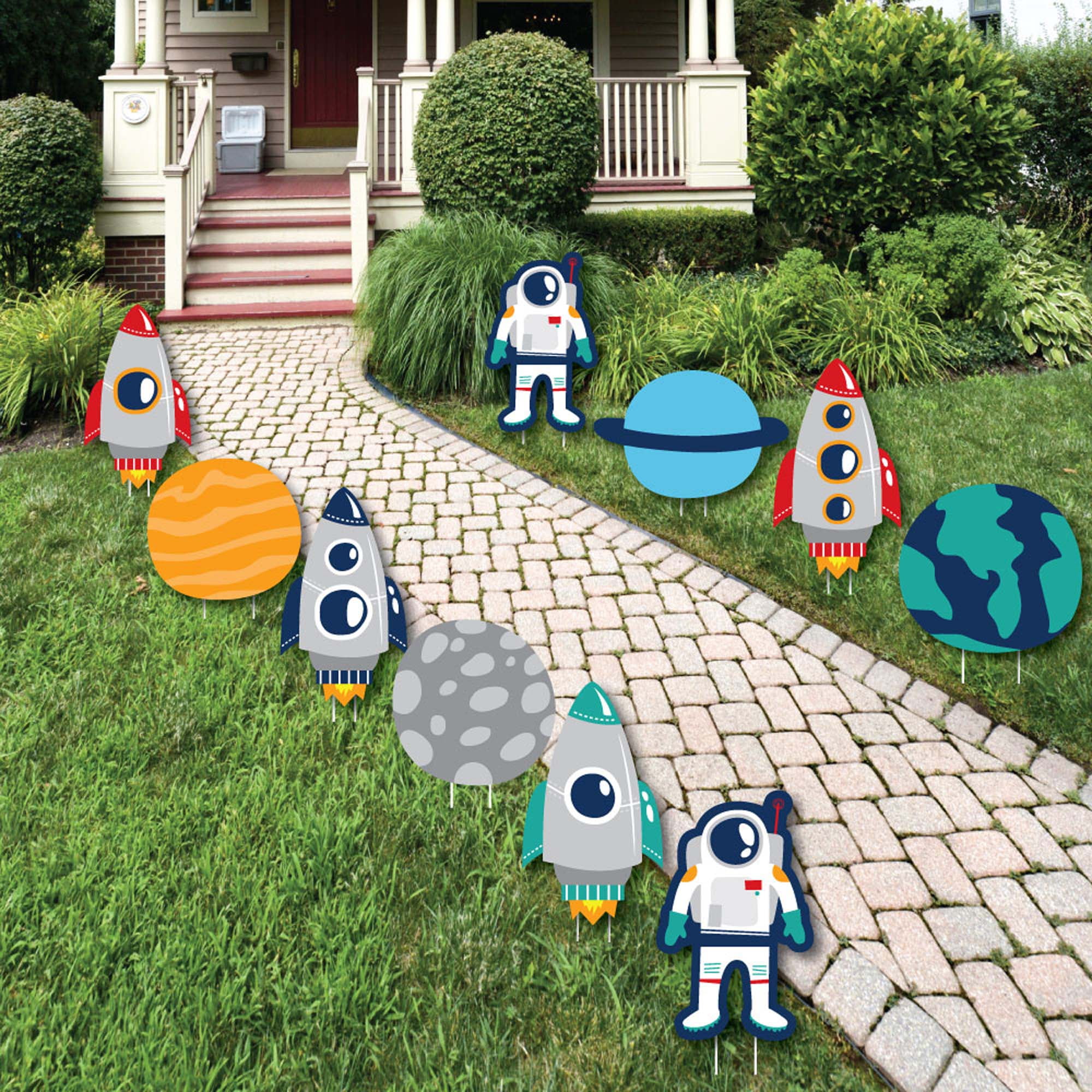 Big Dot of Happiness Blast Off to Outer Space - Astronaut Lawn Decor ...