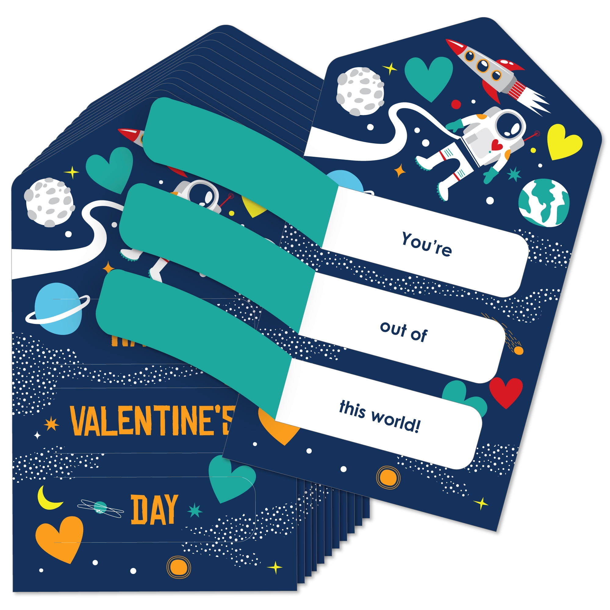 Big Dot of Happiness Blast Off to Outer Space - Rocket Ship Cards for ...