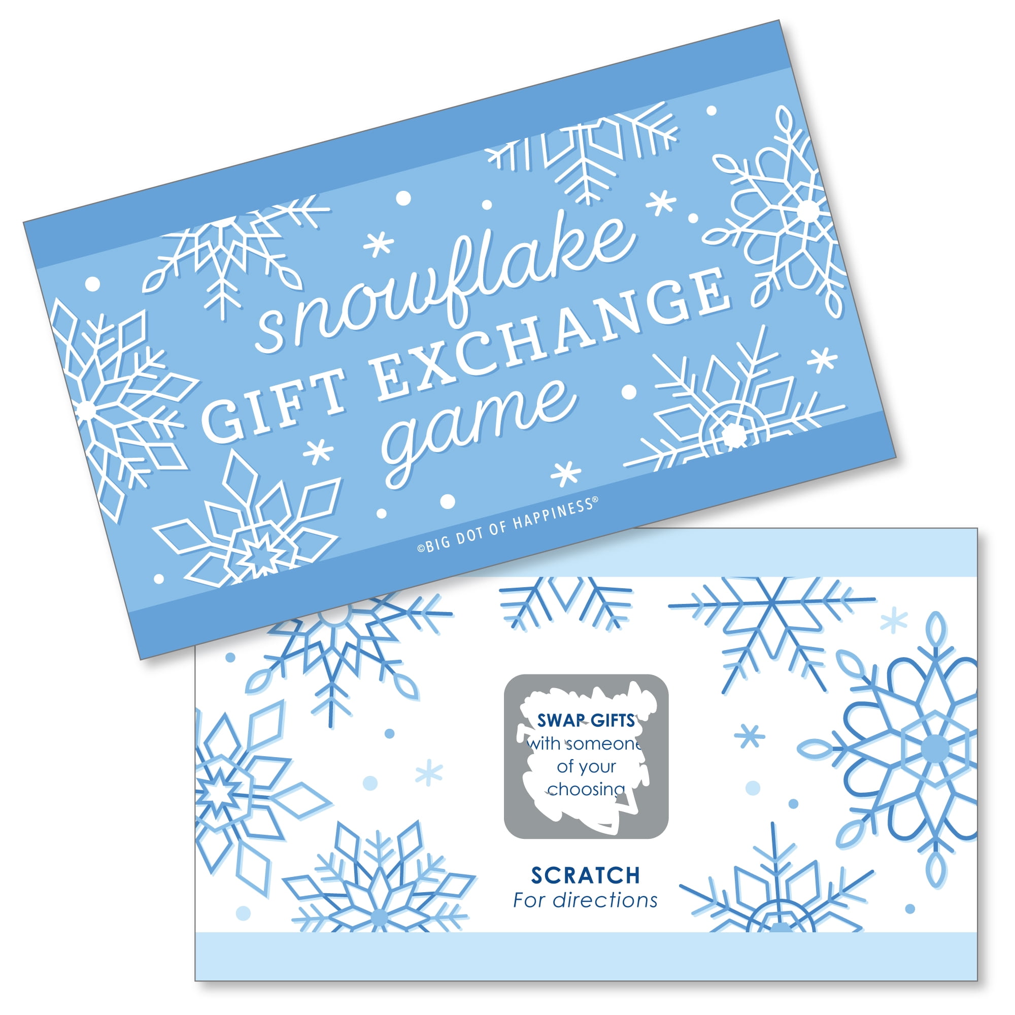 Big Dot of Happiness Blue Snowflakes - Winter Holiday Party Gift ...