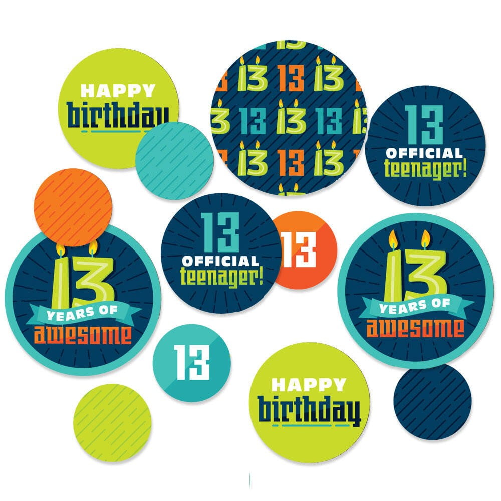 Big Dot of Happiness Boy 13th Birthday - Official Teenager Birthday ...