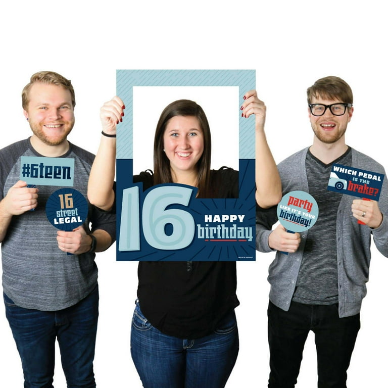 Sweet Sixteen Frame Birthday BY013 HAPPY SWEET 16 BIRTHDAY FRAME