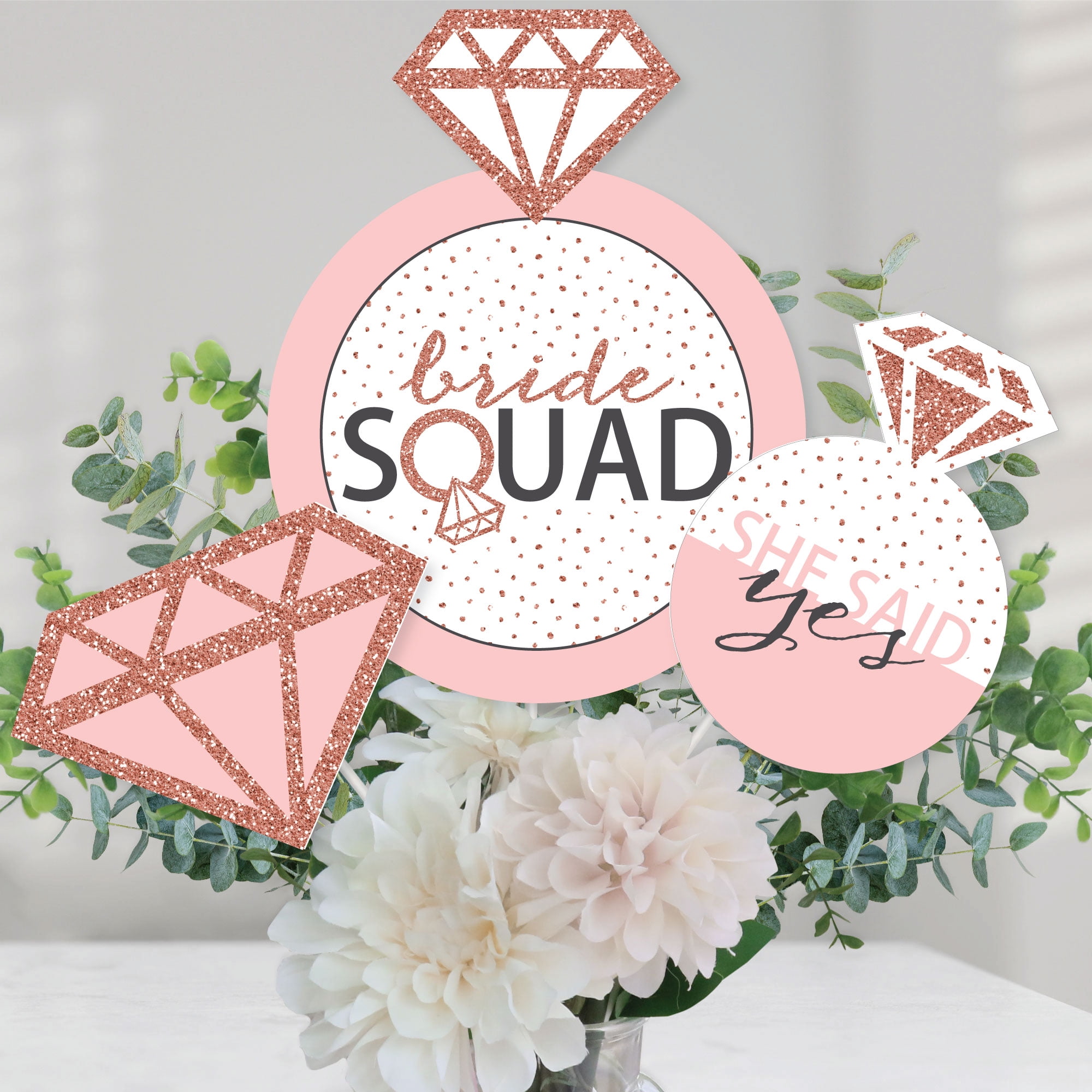 Big Dot of Happiness Bride Squad - Rose Gold Bridal Shower or ...