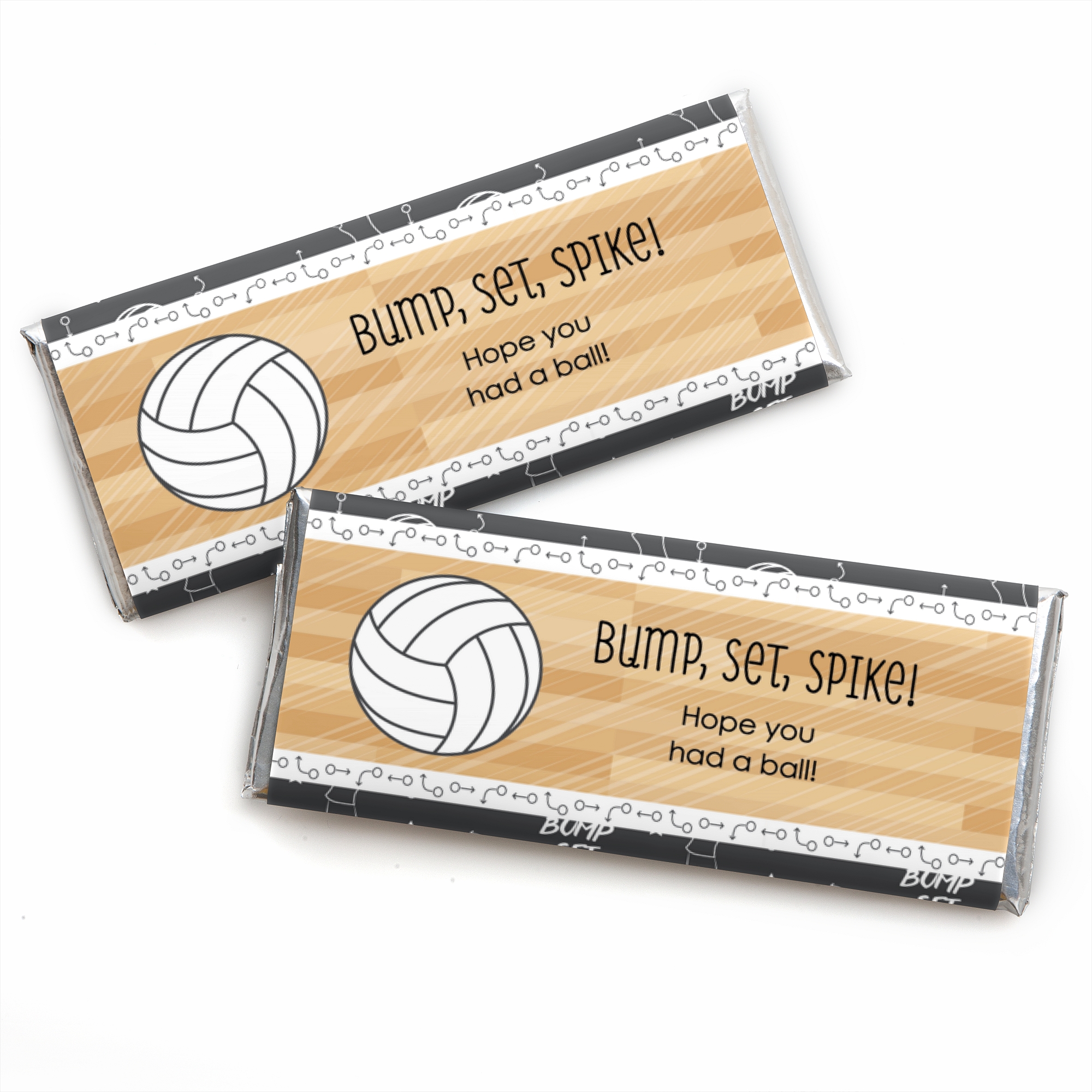 Big Dot of Happiness Bump, Set, Spike - Volleyball - Candy Bar Wrappers ...