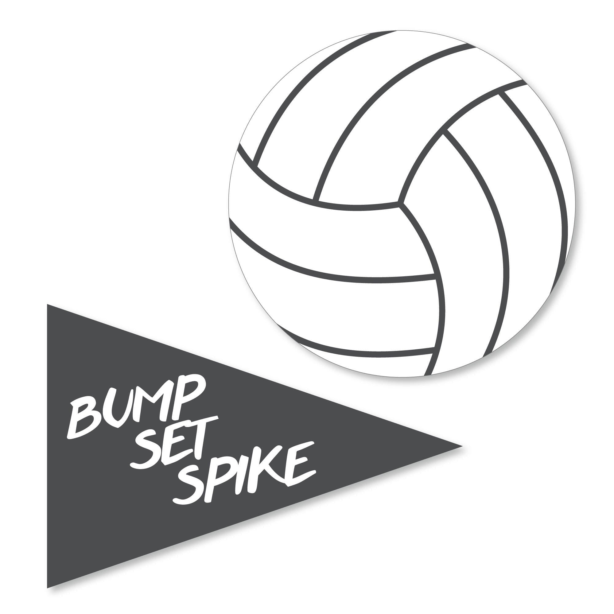 Big Dot of Happiness Bump, Set, Spike - Volleyball DIY Shaped Baby ...