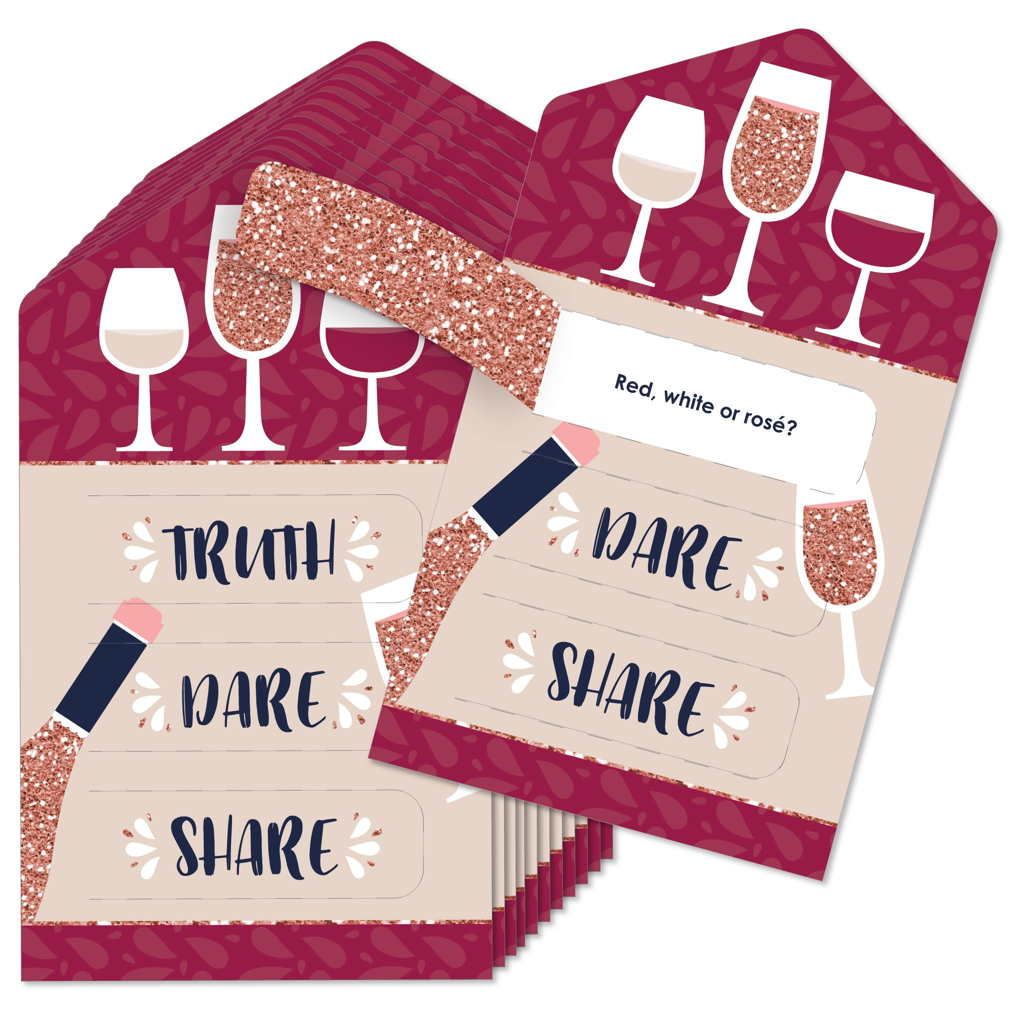 Big Dot of Happiness But First, Wine - Wine Tasting Party Game Cards ...