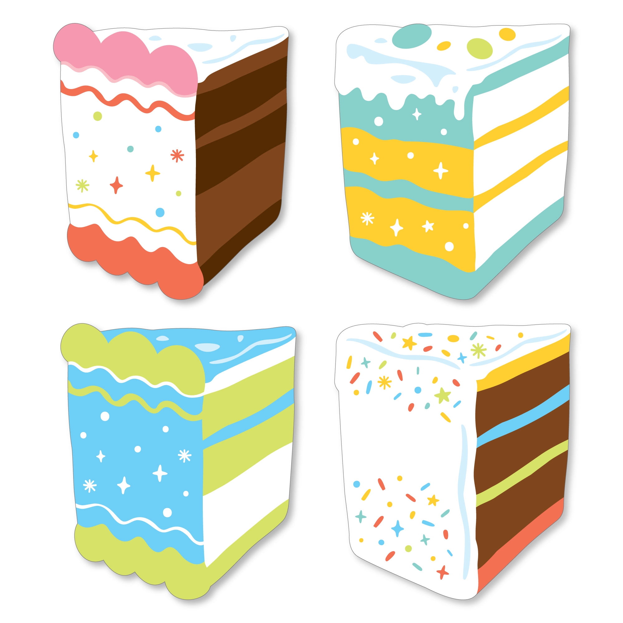 Big Dot of Happiness Cake Time - DIY Shaped Happy Birthday Party Cut ...