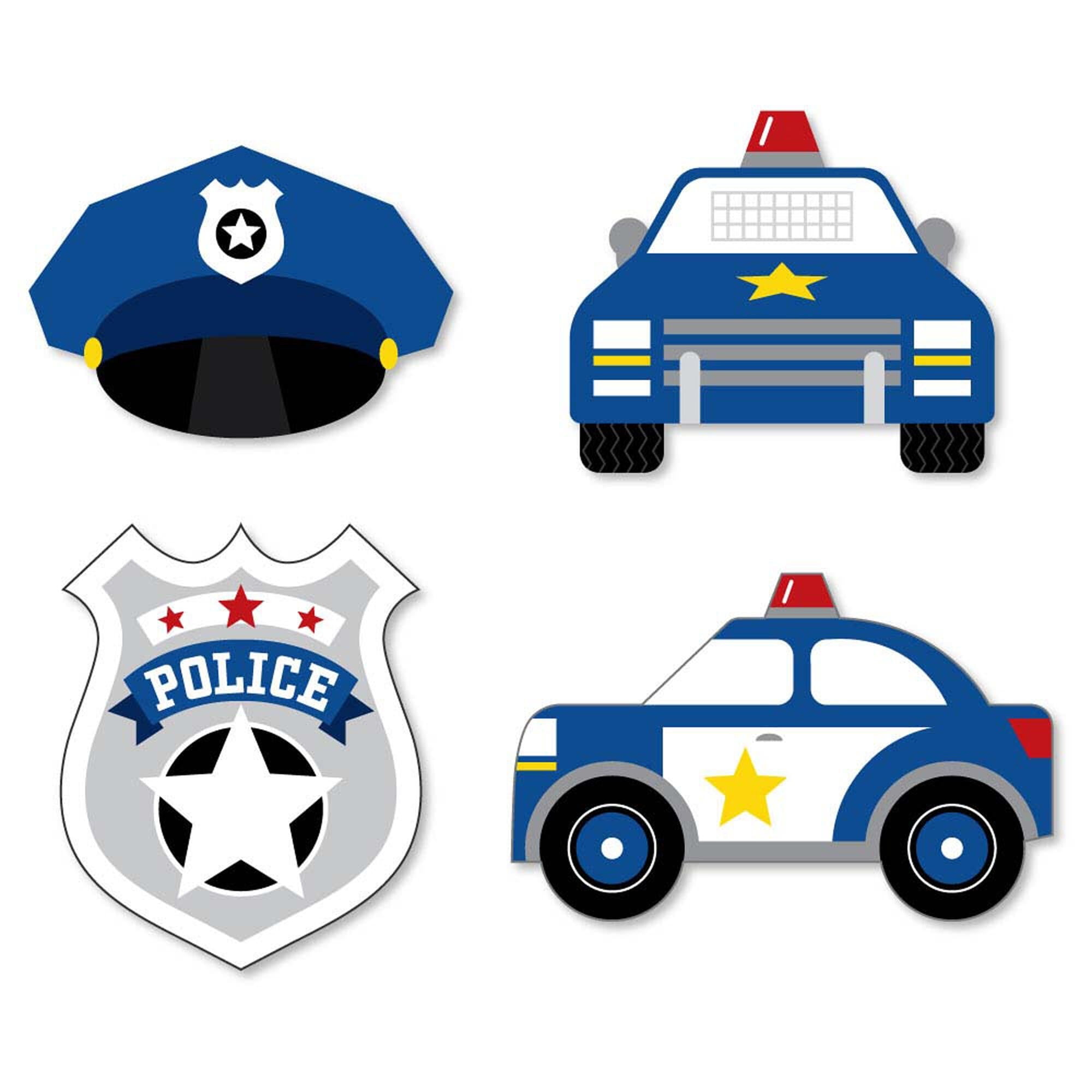 Big Dot of Happiness Calling All Units - Police - DIY Shaped Cop ...