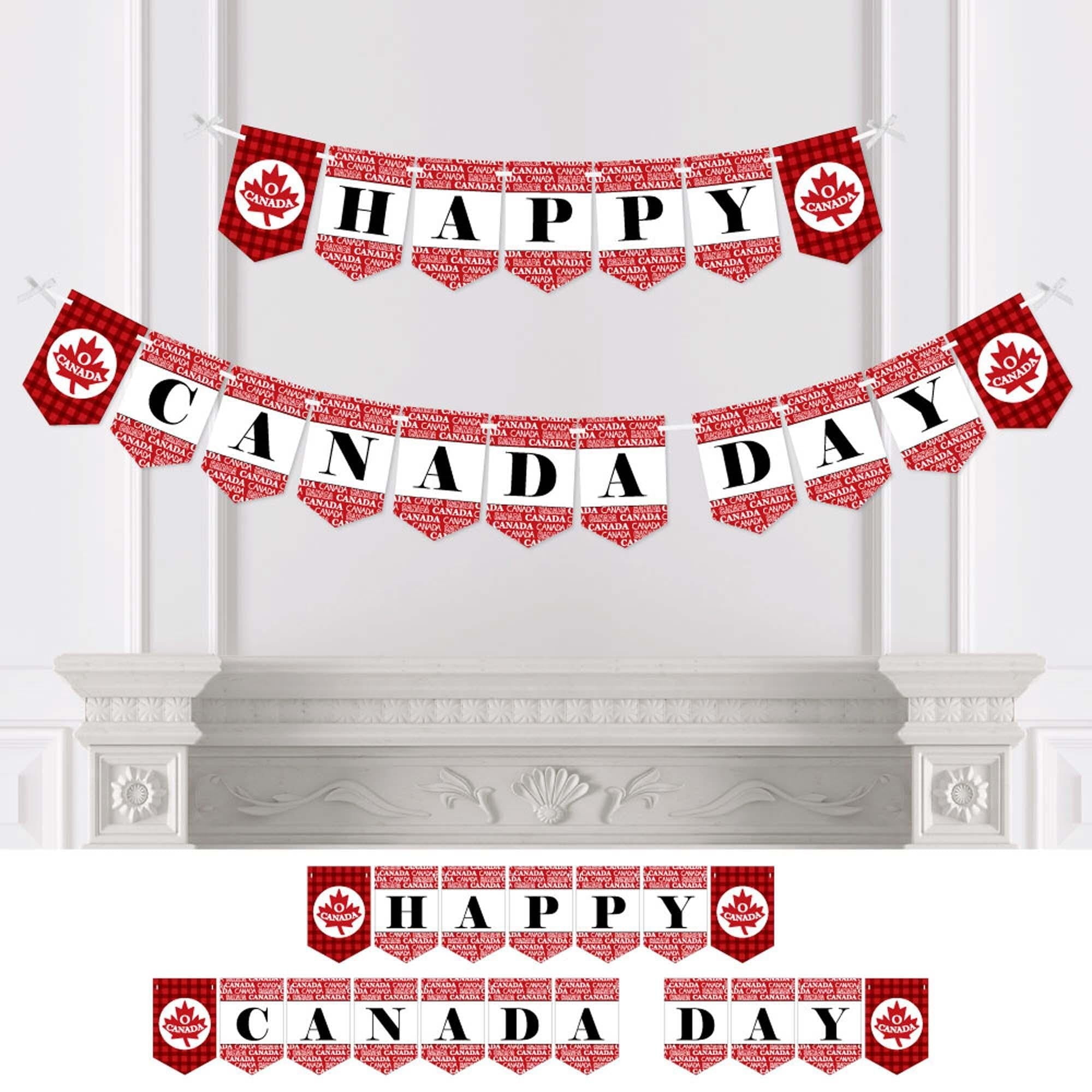 Big Dot of Happiness Canada Day - Canadian Party Bunting Banner - Party ...
