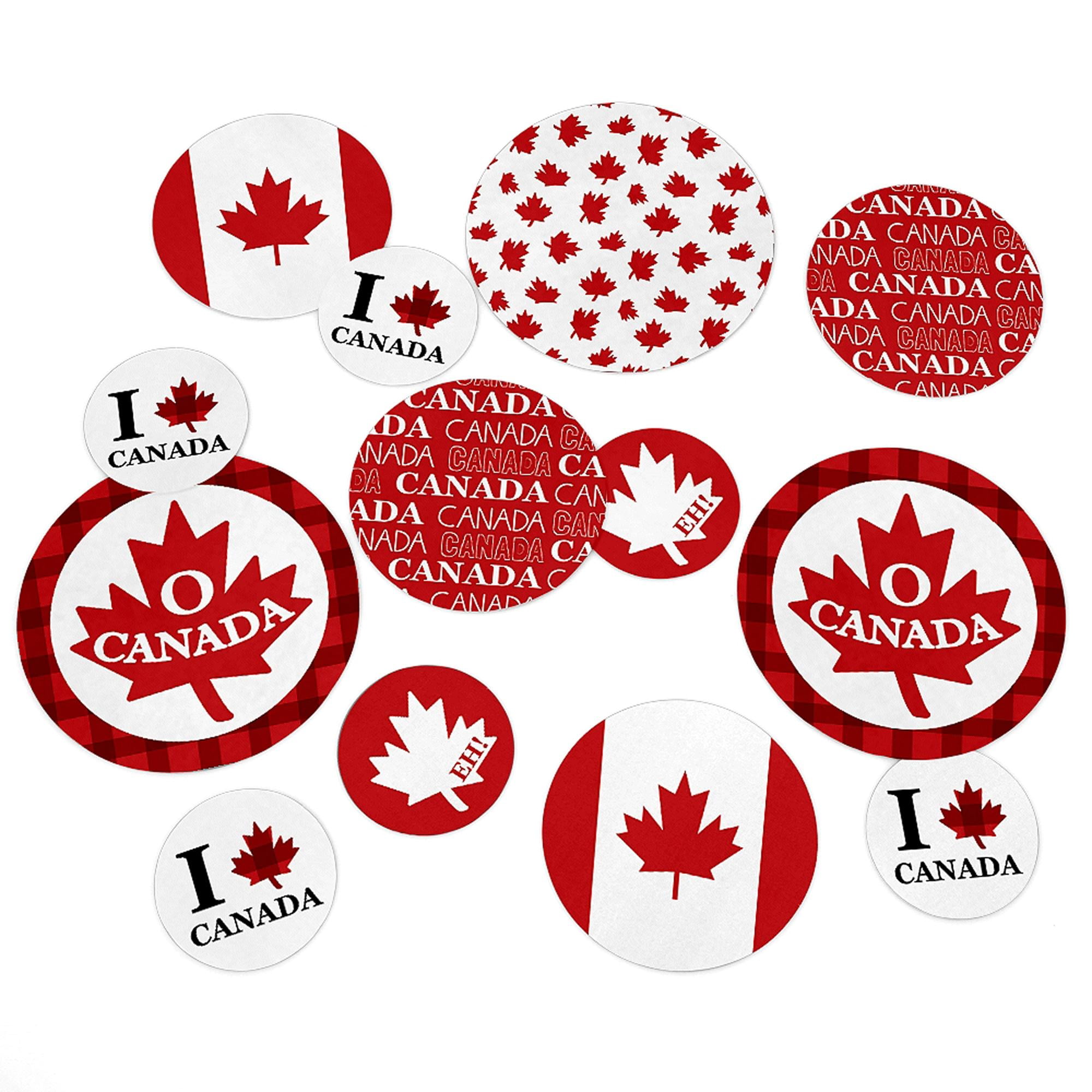 Big Dot of Happiness Canada Day - Canadian Party Giant Circle Confetti ...