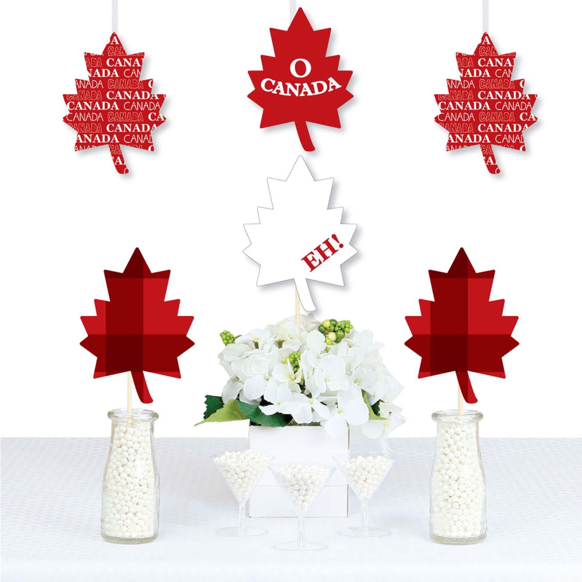 Big Dot of Happiness Canada Day - Maple Leaf Decorations DIY Canada ...