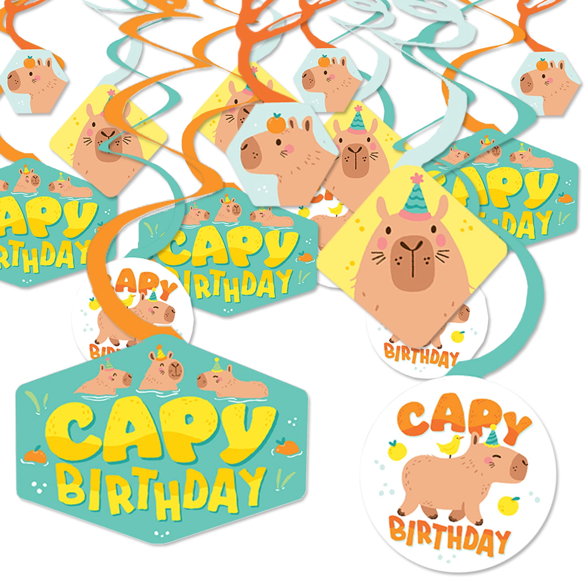 Big Dot of Happiness Capy Birthday - Capybara Party Hanging Decor ...