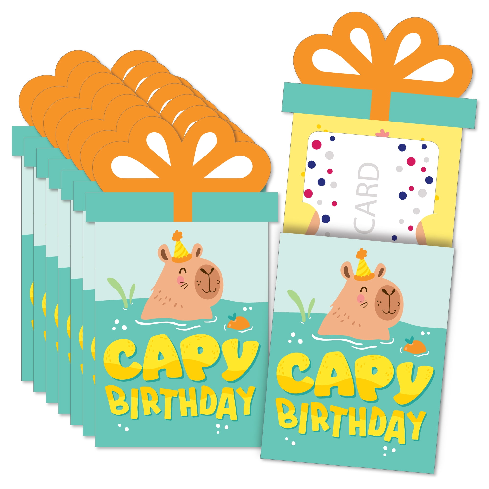 Big Dot of Happiness Capy Birthday - Capybara Party Money and Gift Card ...