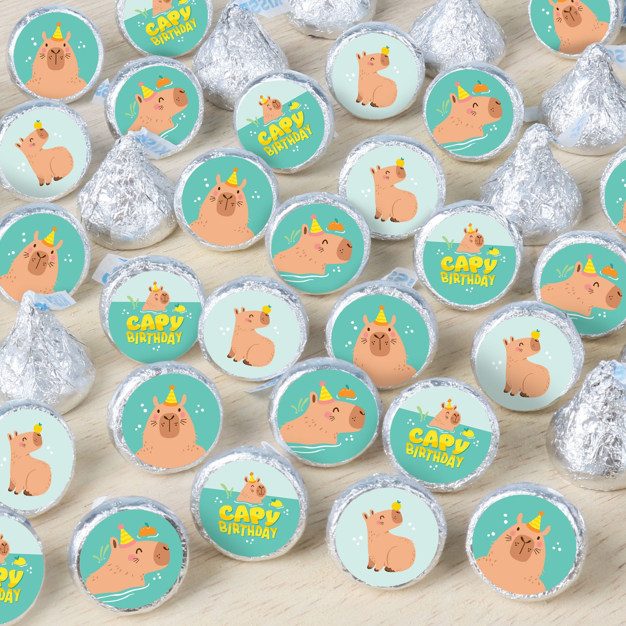 Big Dot of Happiness Capy Birthday - Capybara Party Small Round Candy ...