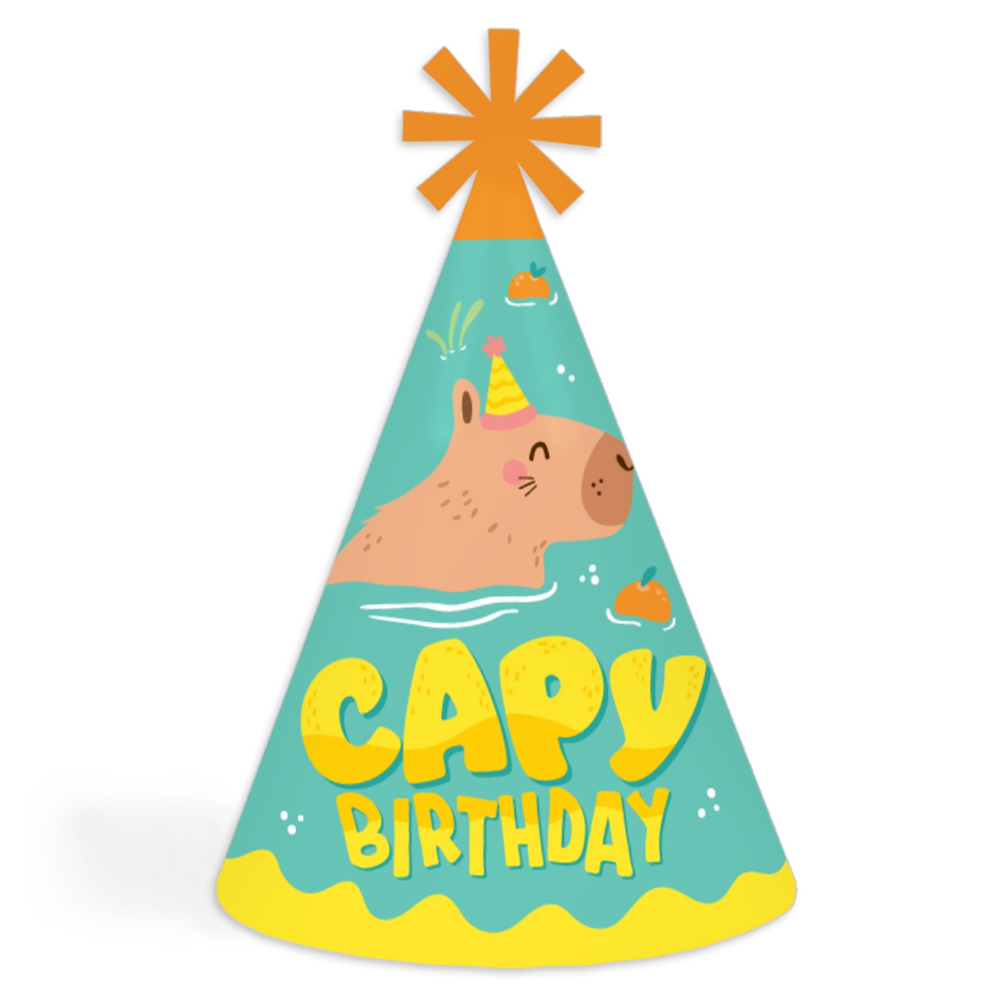 Big Dot of Happiness Capy Birthday - Cone Happy Birthday Capybara Party ...