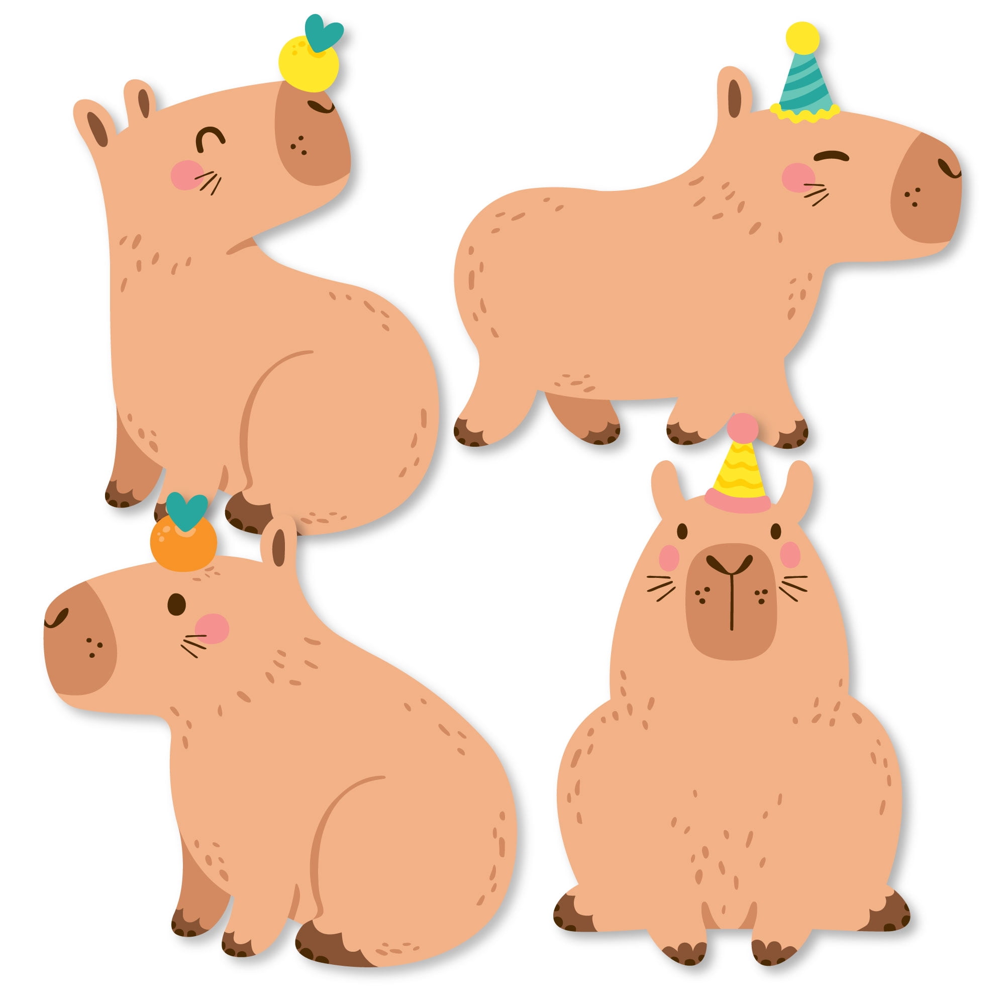 Big Dot of Happiness Capy Birthday - DIY Shaped Capybara Party Cut-Outs ...