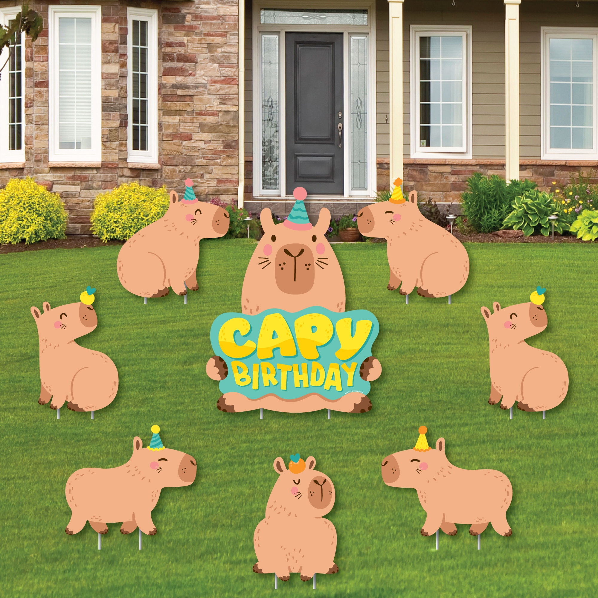 Big Dot of Happiness Capy Birthday - Yard Sign and Outdoor Lawn ...