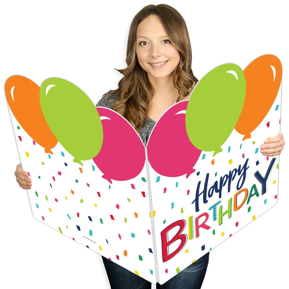 Big Dot of Happiness Cheerful Happy Birthday - Colorful Happy Birthday ...