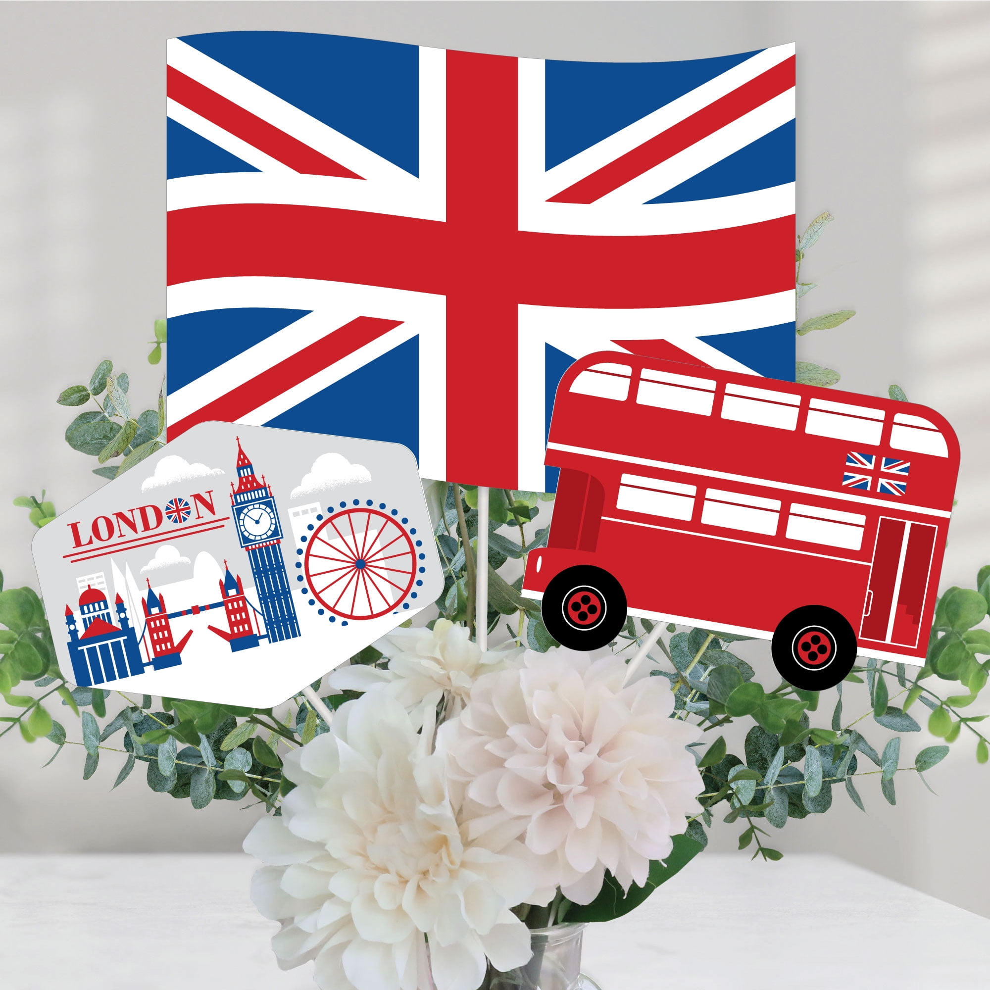 Big Dot of Happiness Cheerio, London - British UK Party Centerpiece ...