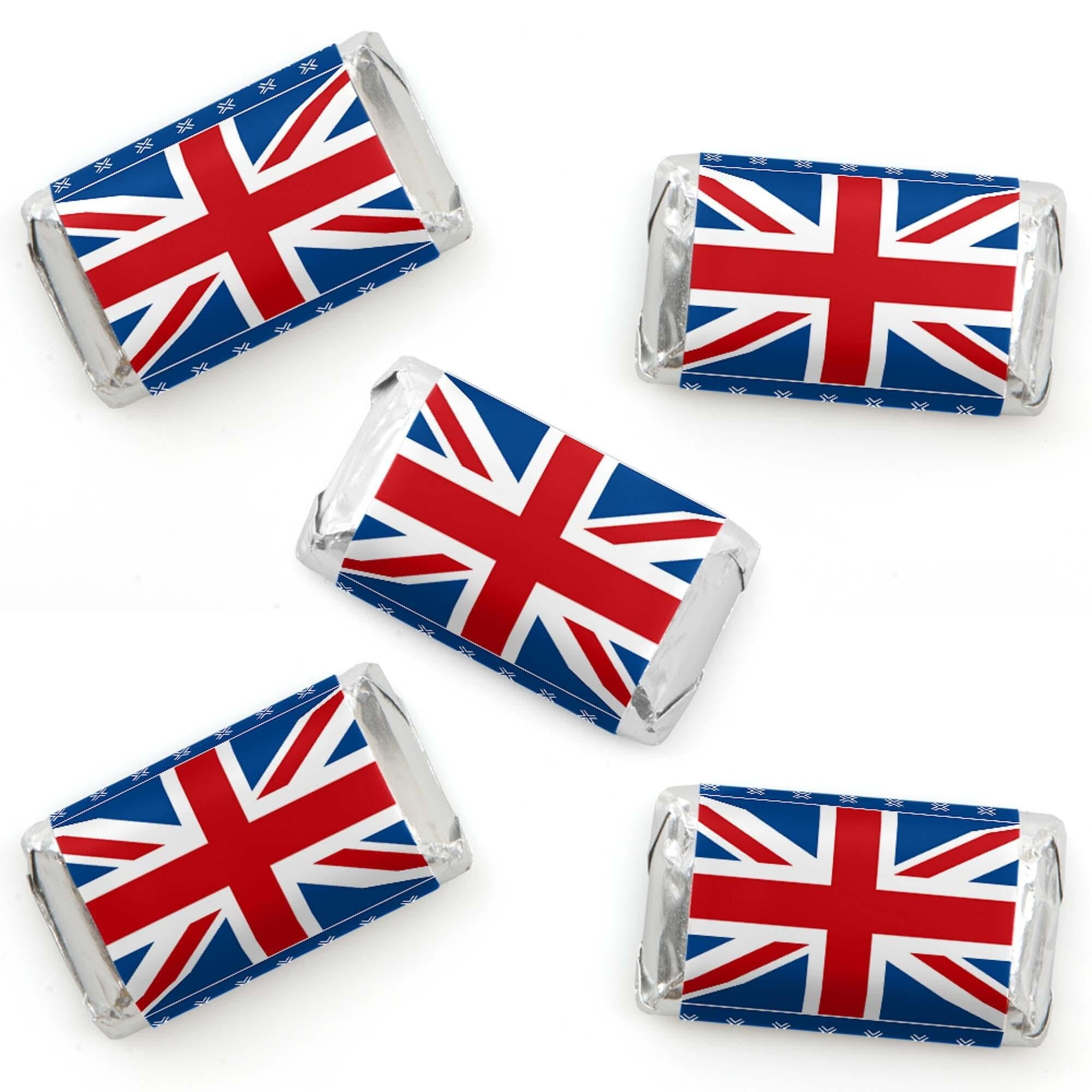 Big Dot of Happiness Cheerio, London - Mini Candy Bar Wrapper Stickers ...