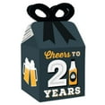 Big Dot of Happiness Cheers and Beers to 21 Years - Square Favor Gift ...
