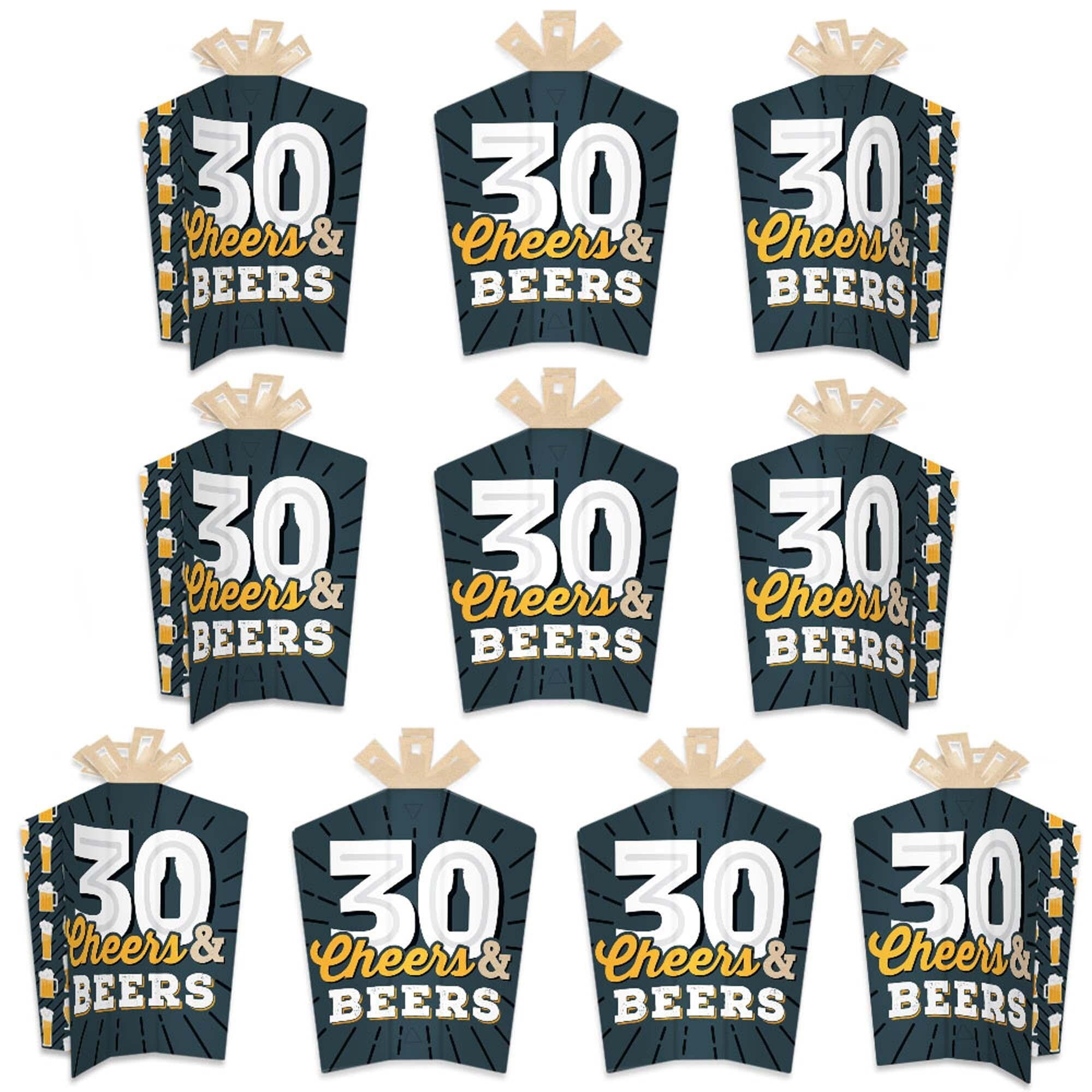 Big Dot of Happiness Cheers and Beers to 30 Years - Table Decorations ...