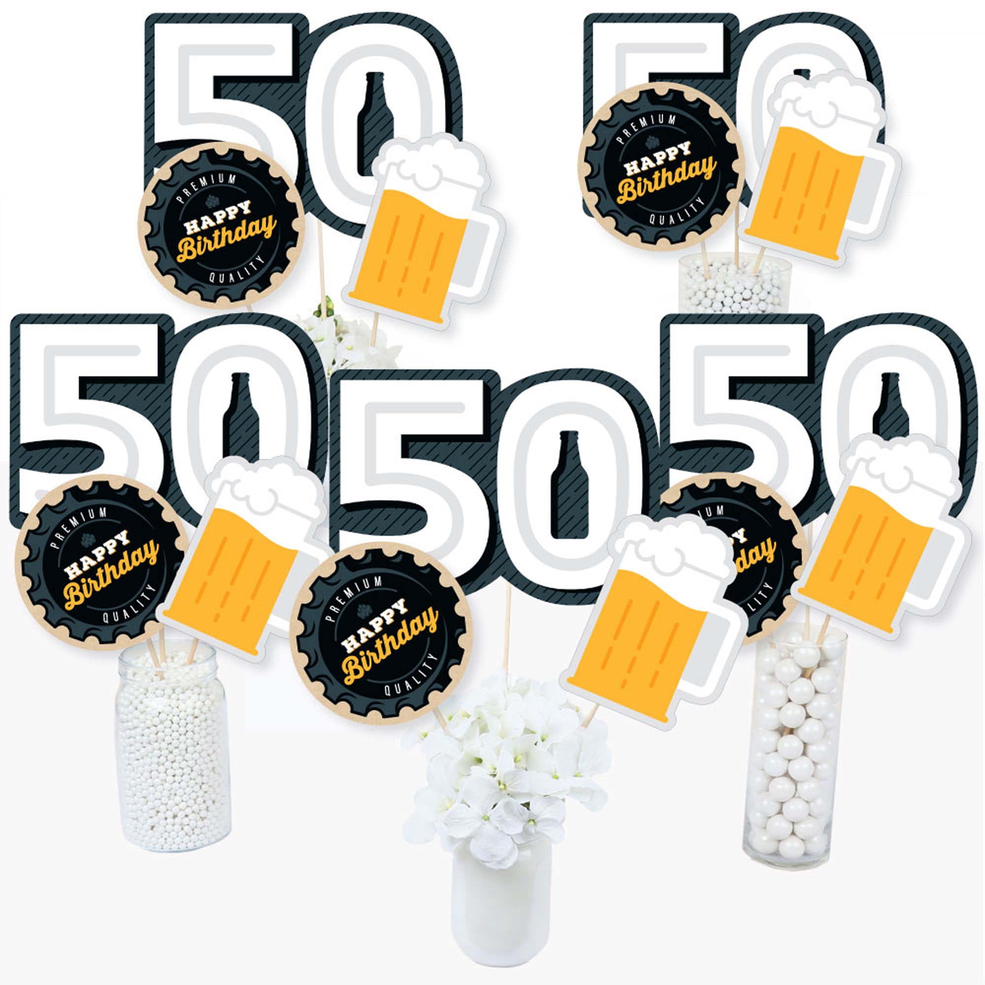 Big Dot of Happiness Cheers and Beers to 50 Years - 50th Birthday Party ...