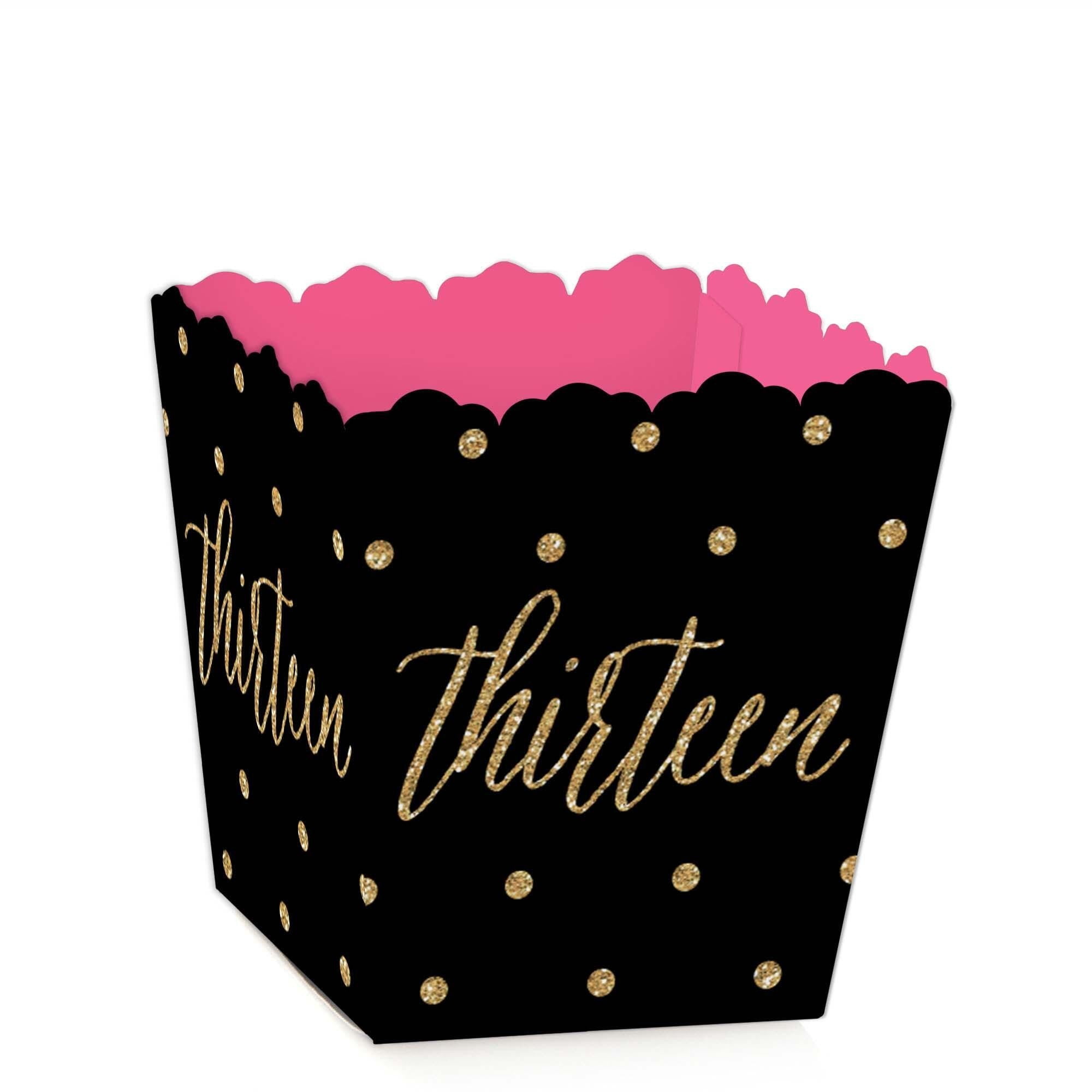Big Dot of Happiness Chic 13th Birthday - Pink, Black and Gold - Party ...