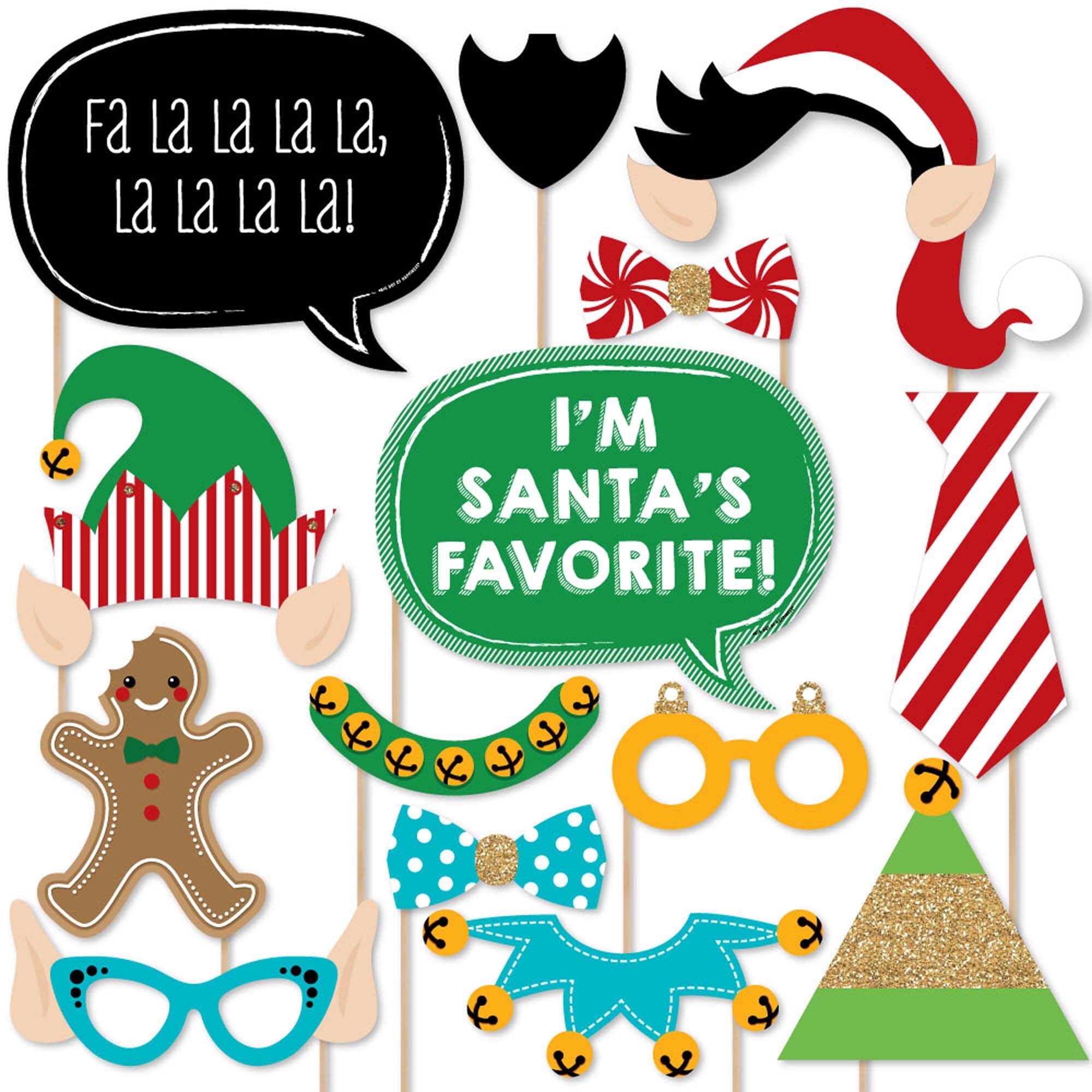 Big Dot of Happiness Christmas Elfie Selfie - Holiday & Christmas Photo ...