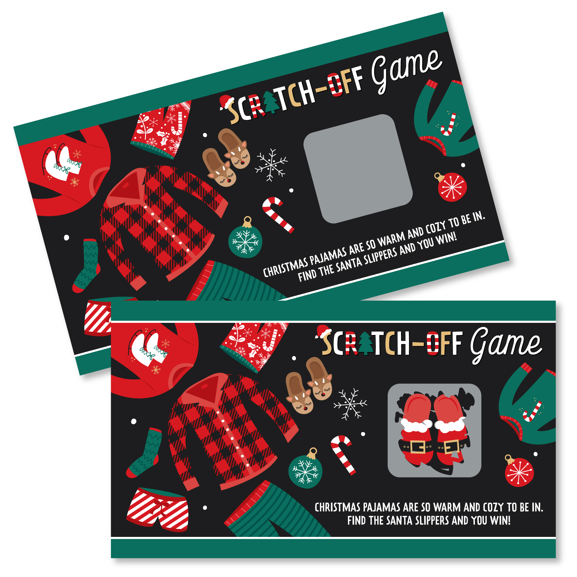 Big Dot of Happiness Christmas Pajamas - Holiday Plaid PJ Party Game ...