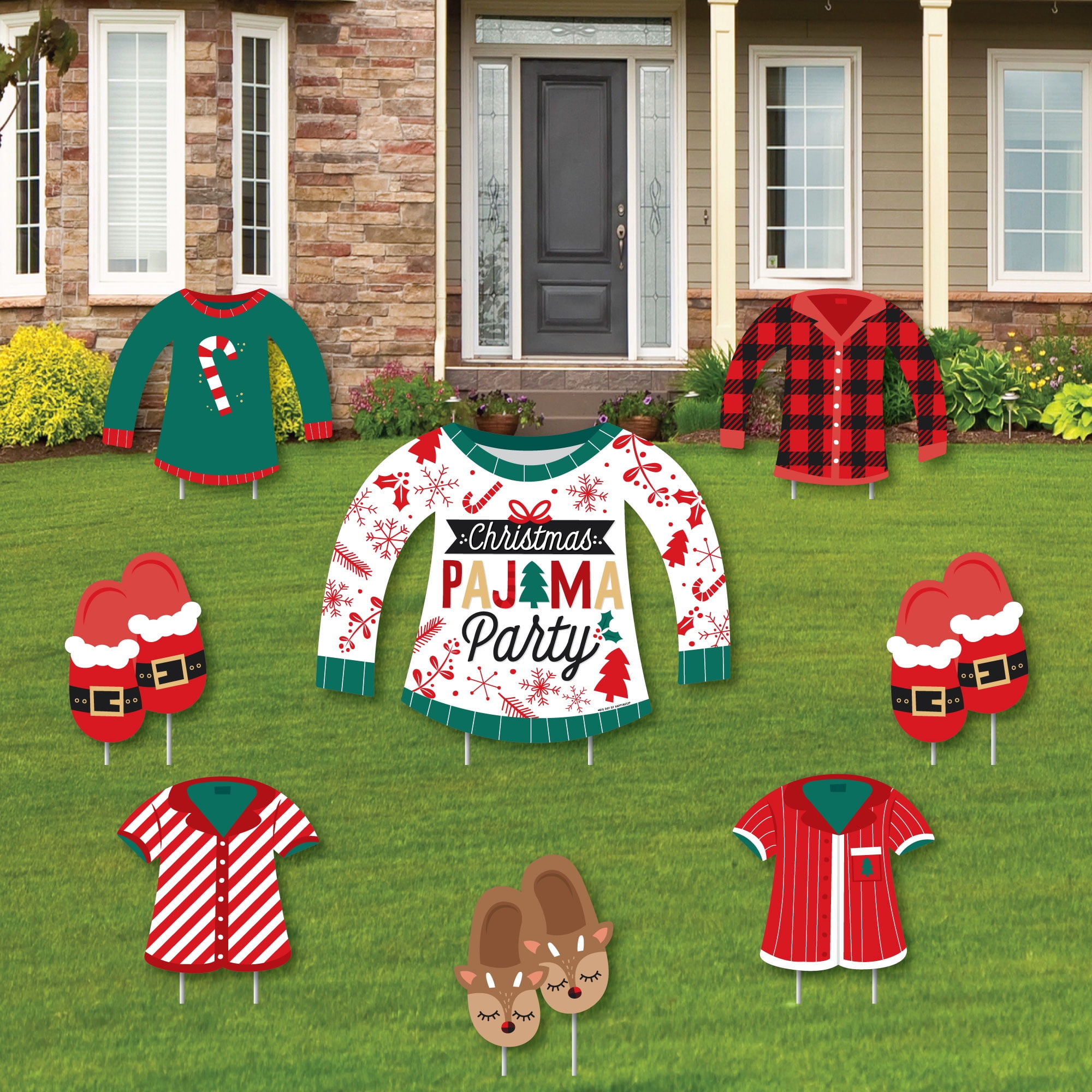 Big Dot of Happiness Christmas Pajamas - Yard Sign and Outdoor Lawn ...